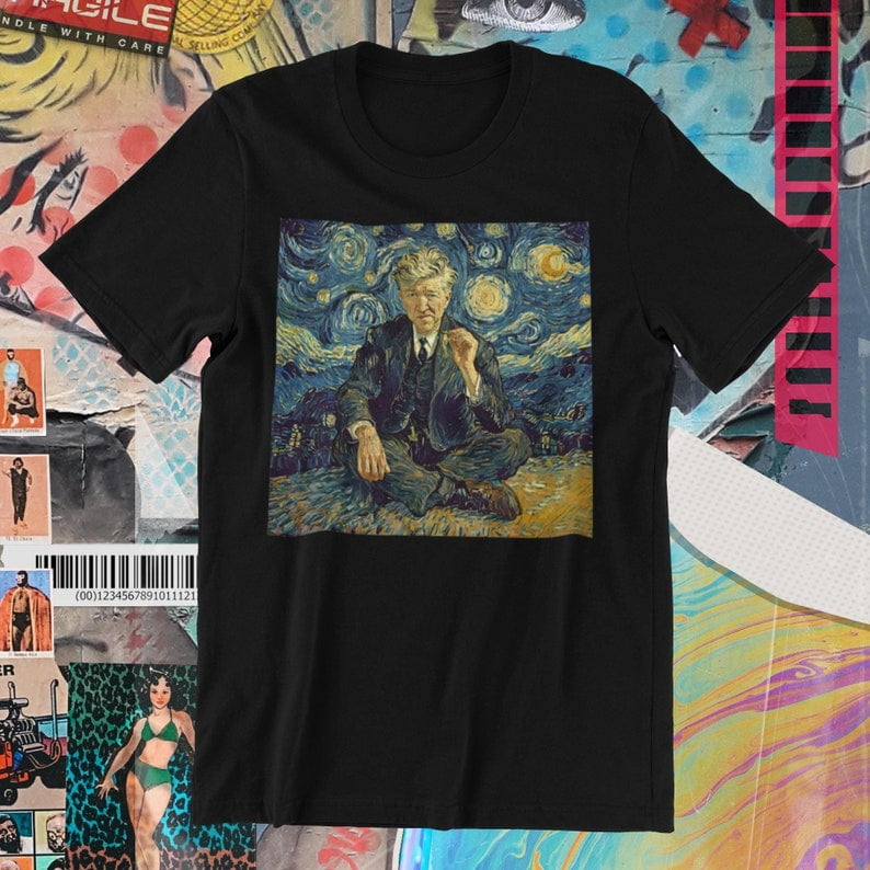 David Lynch Meditation Starry Night Art Unisex Tee, Director Portrait ...
