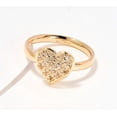 David Markstein 14K Yellow Gold Two-Tone Heart Ring, Ring 8 - Walmart.com