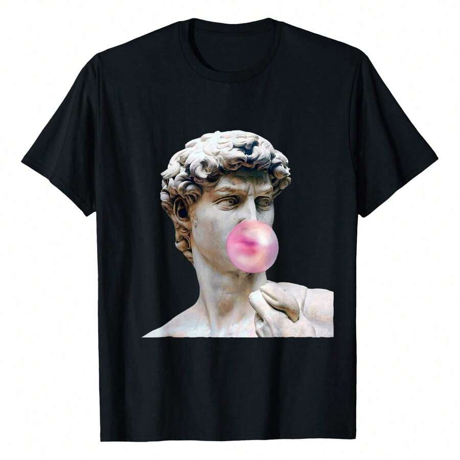 David Michelangelo With Chewing Gum Statue Art Man Woman T-Shirt, Women ...