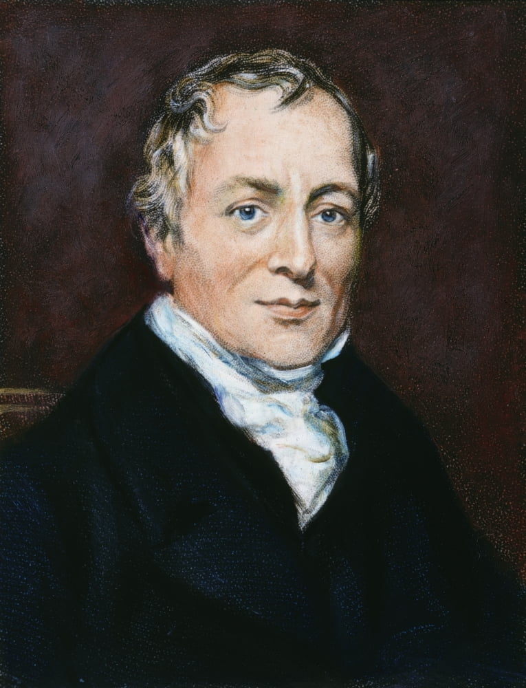 David Ricardo. Nenglish Economist. Colored Stipple Engraving 19Th ...