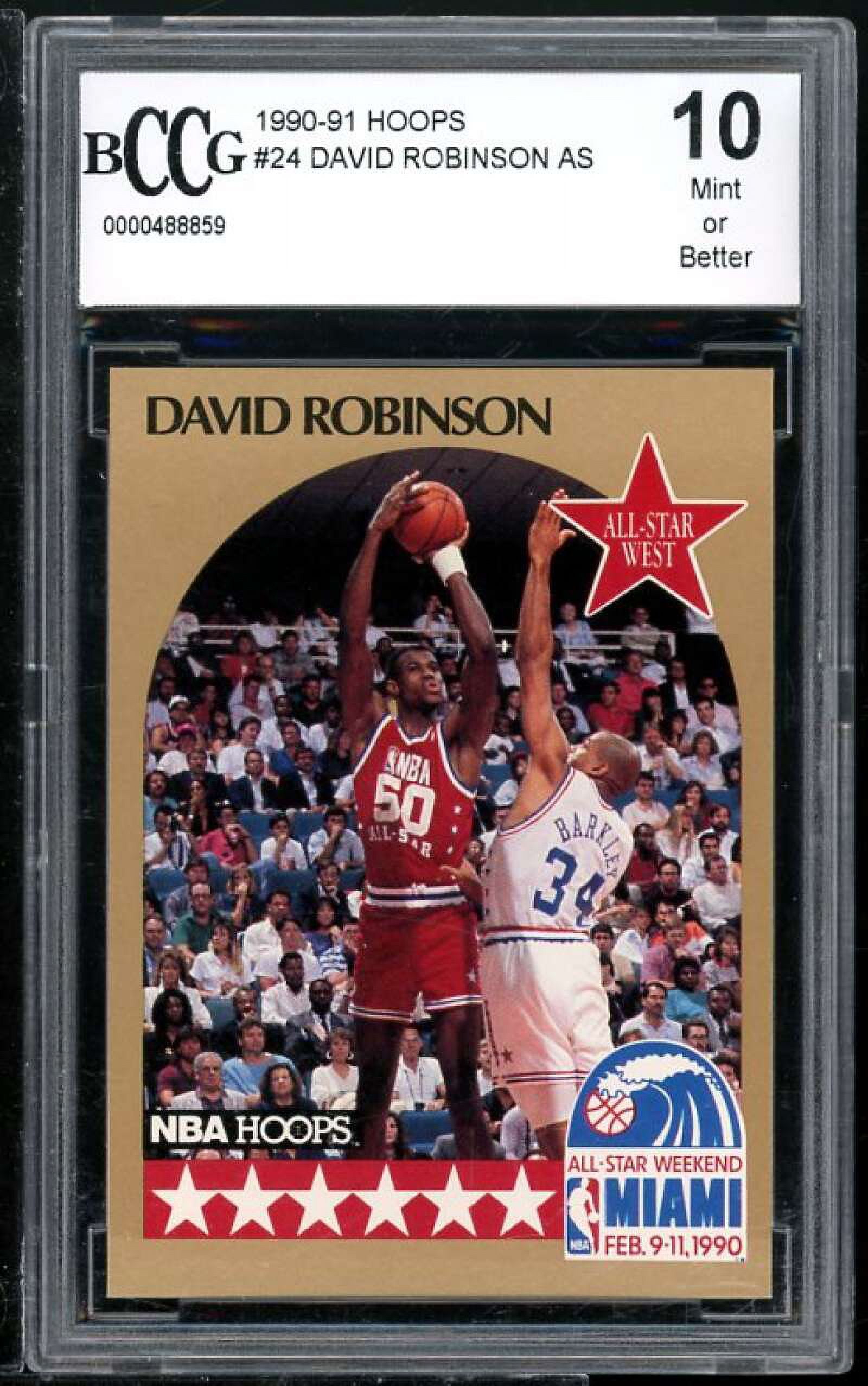 David Robinson Card 1990-91 Hoops #24 BGS BCCG 10 - Walmart.com