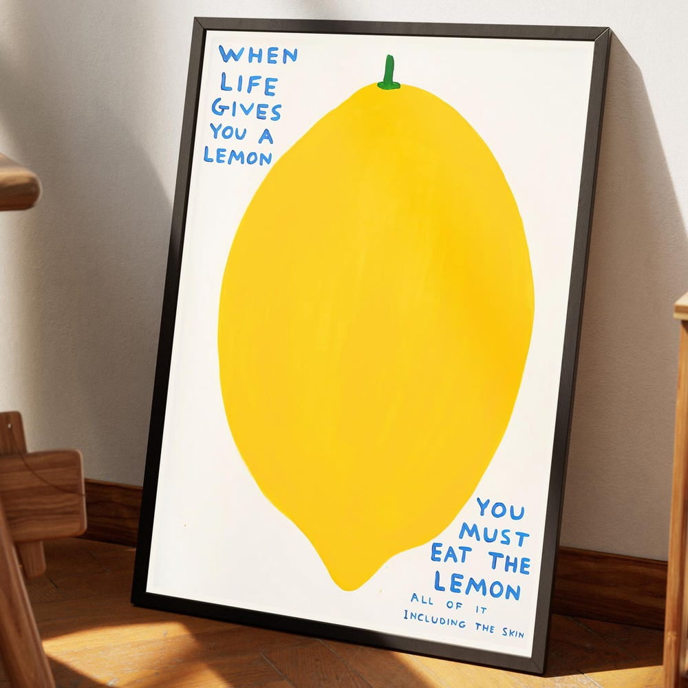 David Shrigley Art Print Of Yellow Lemon €” When Life Gives You A Lemon ...