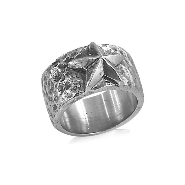 David Sigal Mens Band Ring in Stainless Steel (Synthetic Crystals ...