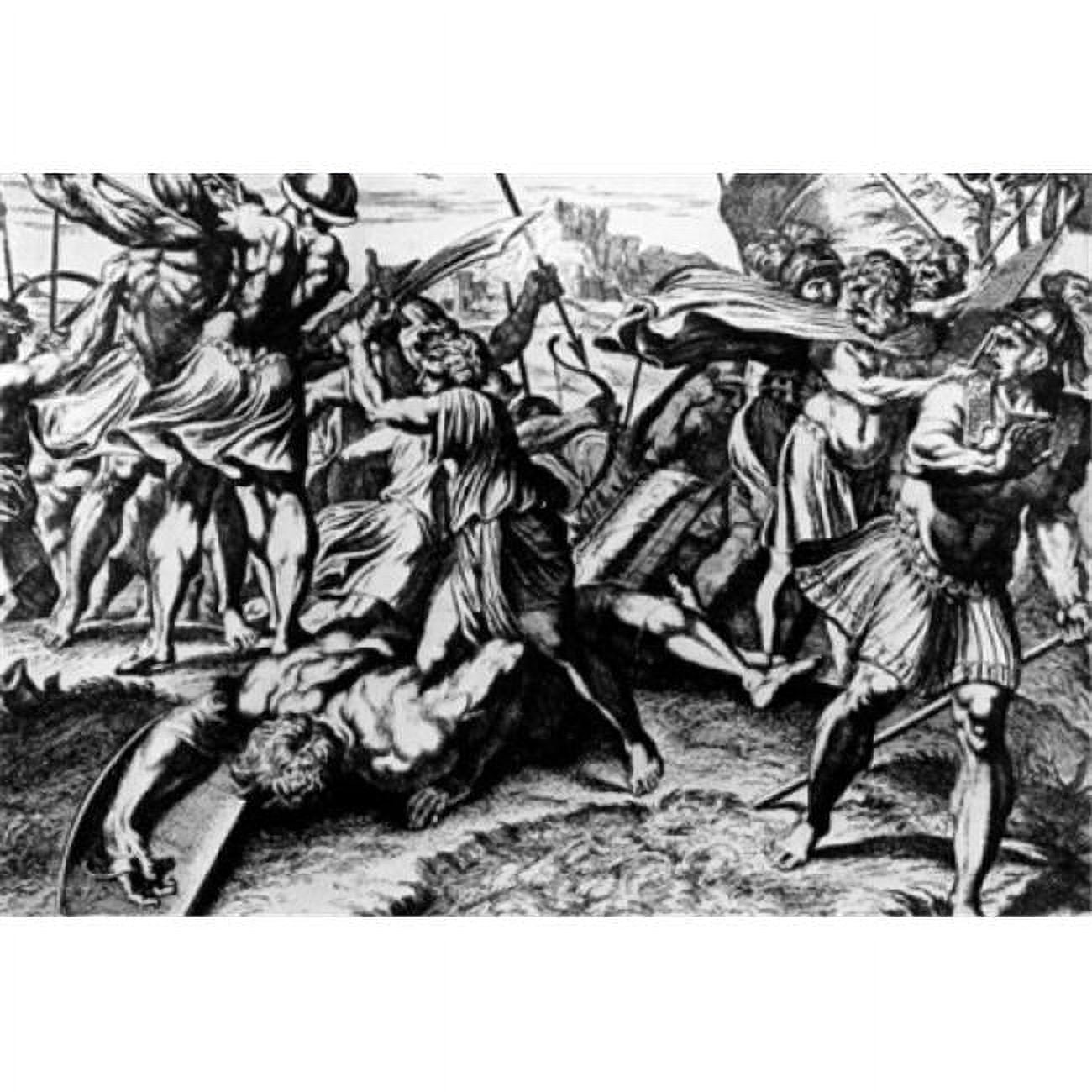 David Slays Goliath by Raphael Raffaello Sanzio Print 1483-1520 Poster ...