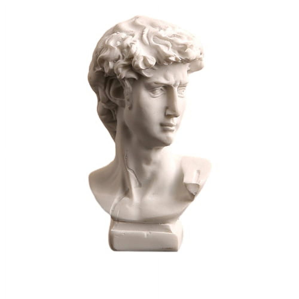 David Statue Head Sculpture Small 6" Mini 3.5" Michelangelo David Bust Statue Classic Greek and ...