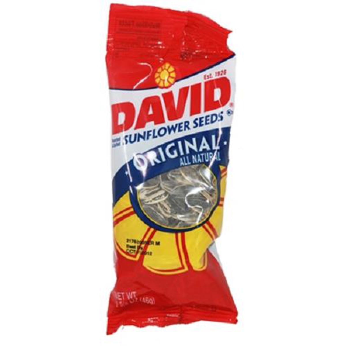 David, Sunflower Seeds Original , Count 12 (1.625 oz) - Sunflower Seeds ...