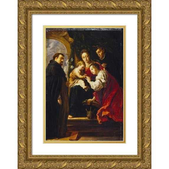 David Teniers The Younger 11x14 Gold Ornate Wood Frame and Double ...