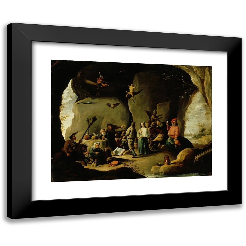 David Teniers The Younger 14x12 Black Modern Framed Museum Art Print Titled - Temptation of St ...