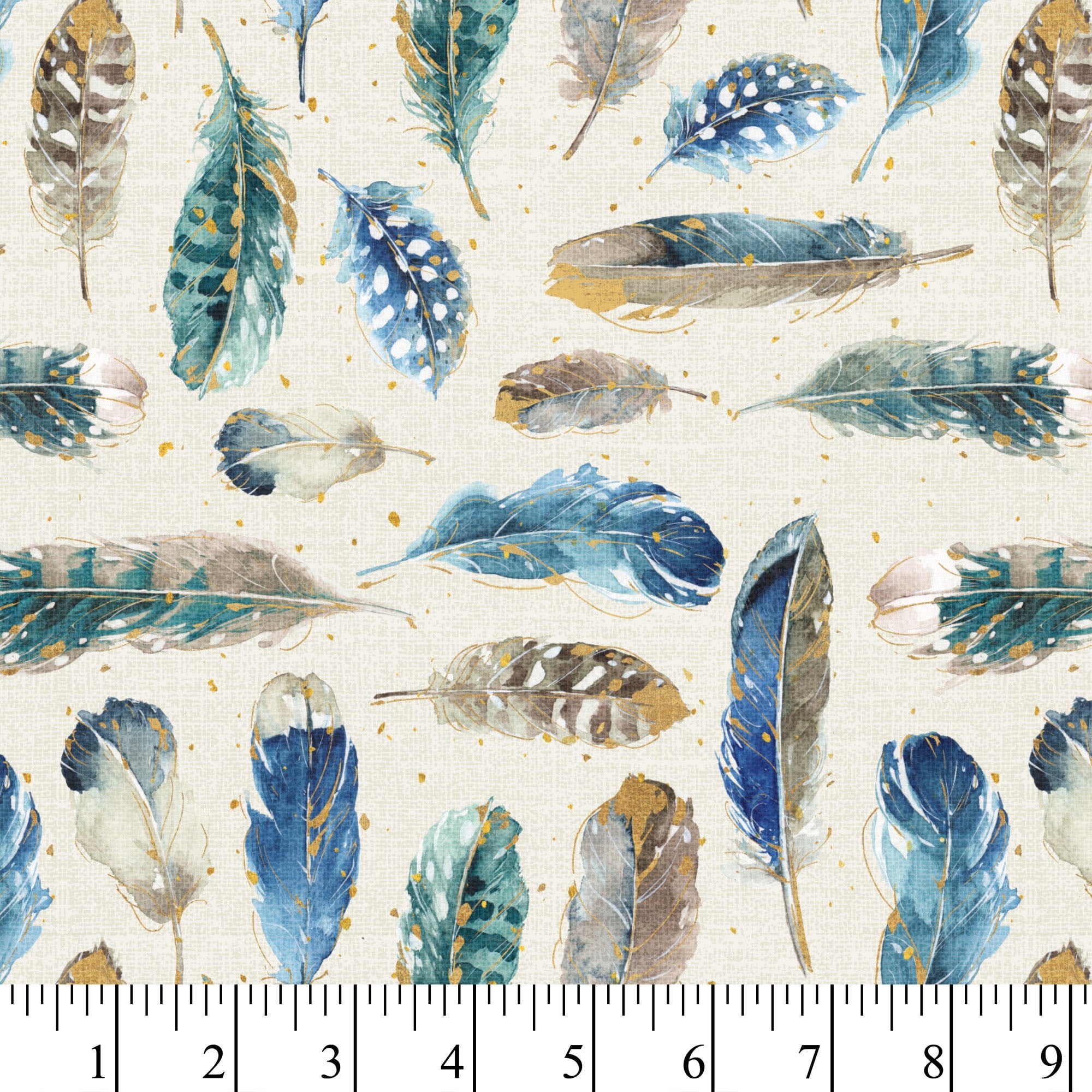 David Textiles 44" Cotton Feathers Fabric by the Yard, Ivory - Walmart.com