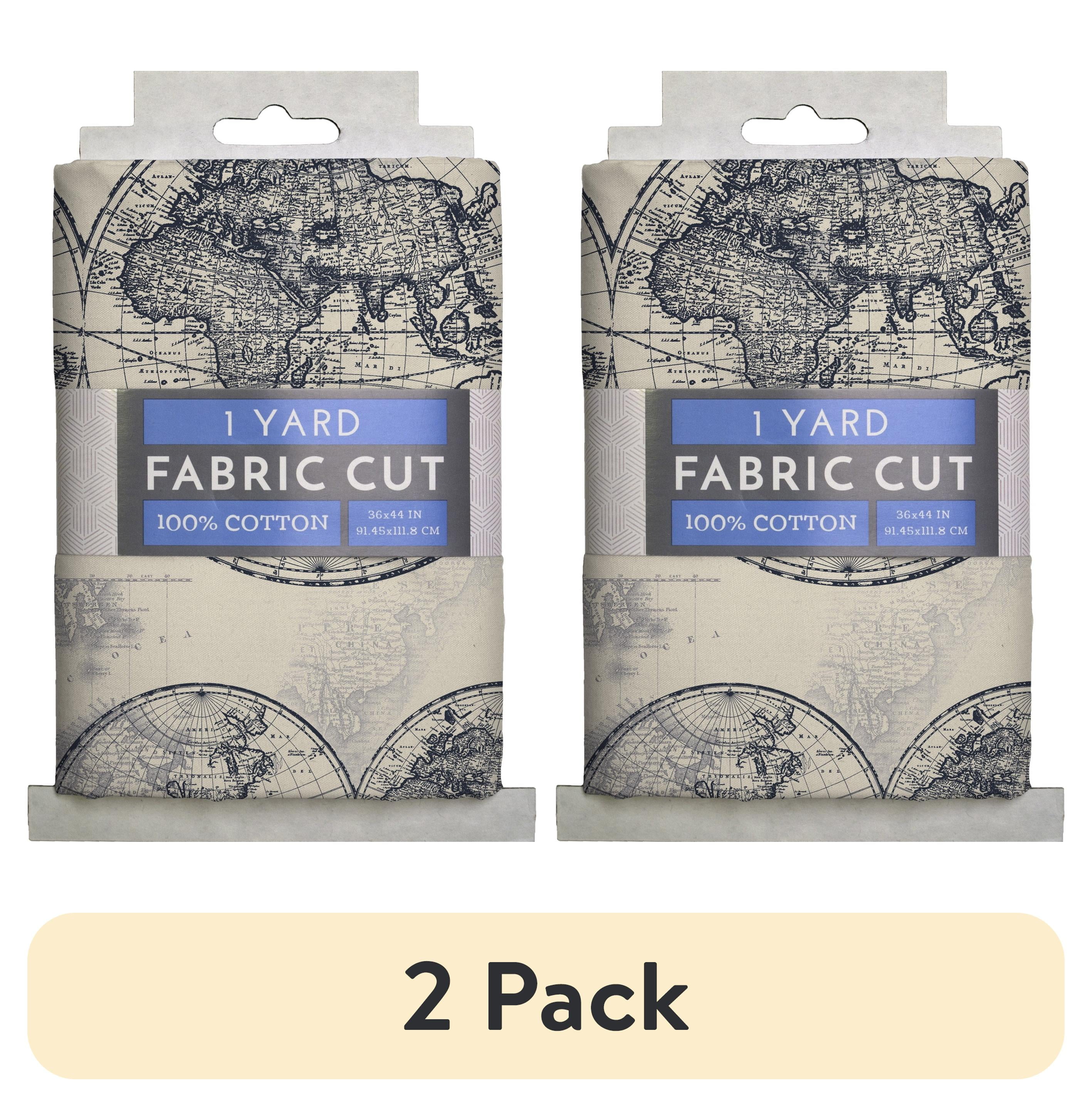 (2 pack) David Textiles 44" x 1 Yard Cotton Ocean Maps Sewing & Craft ...