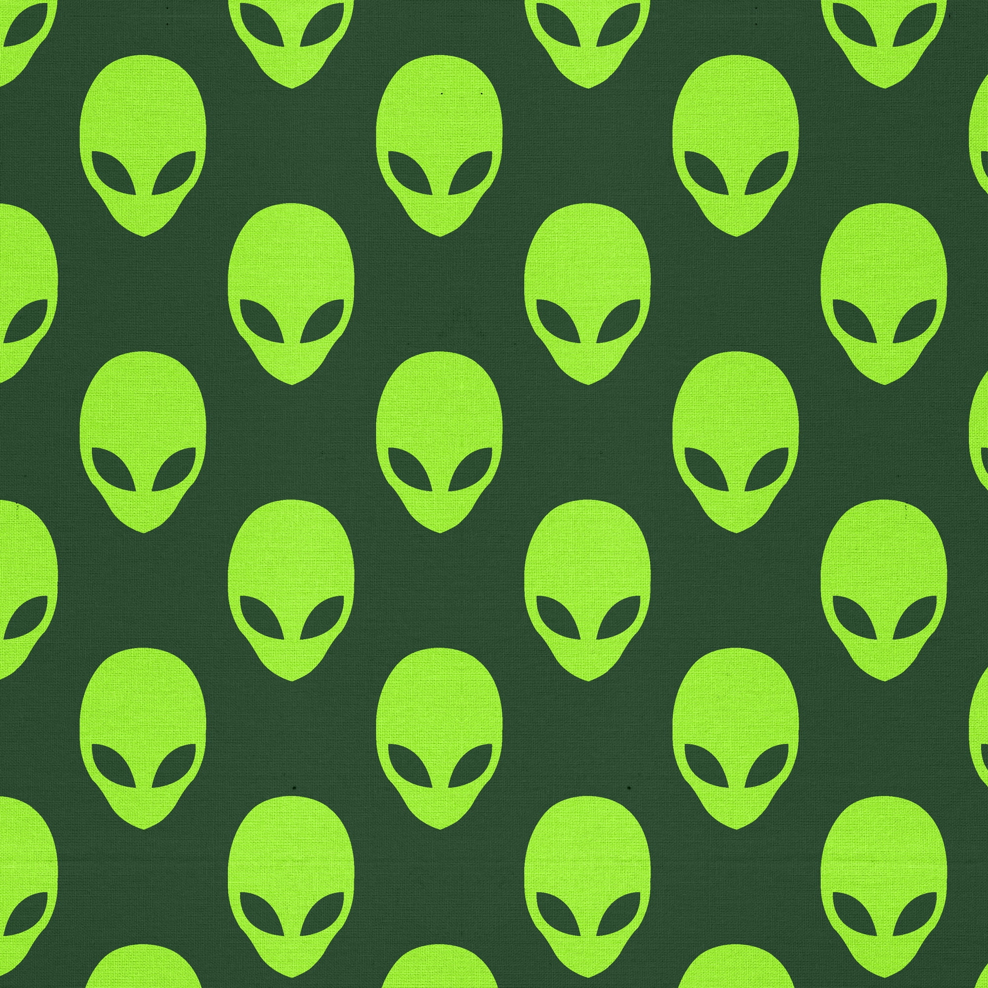 David Textiles 44" x 2 yards Poly-Cotton Alien Face Pre-Cut Fabric ...