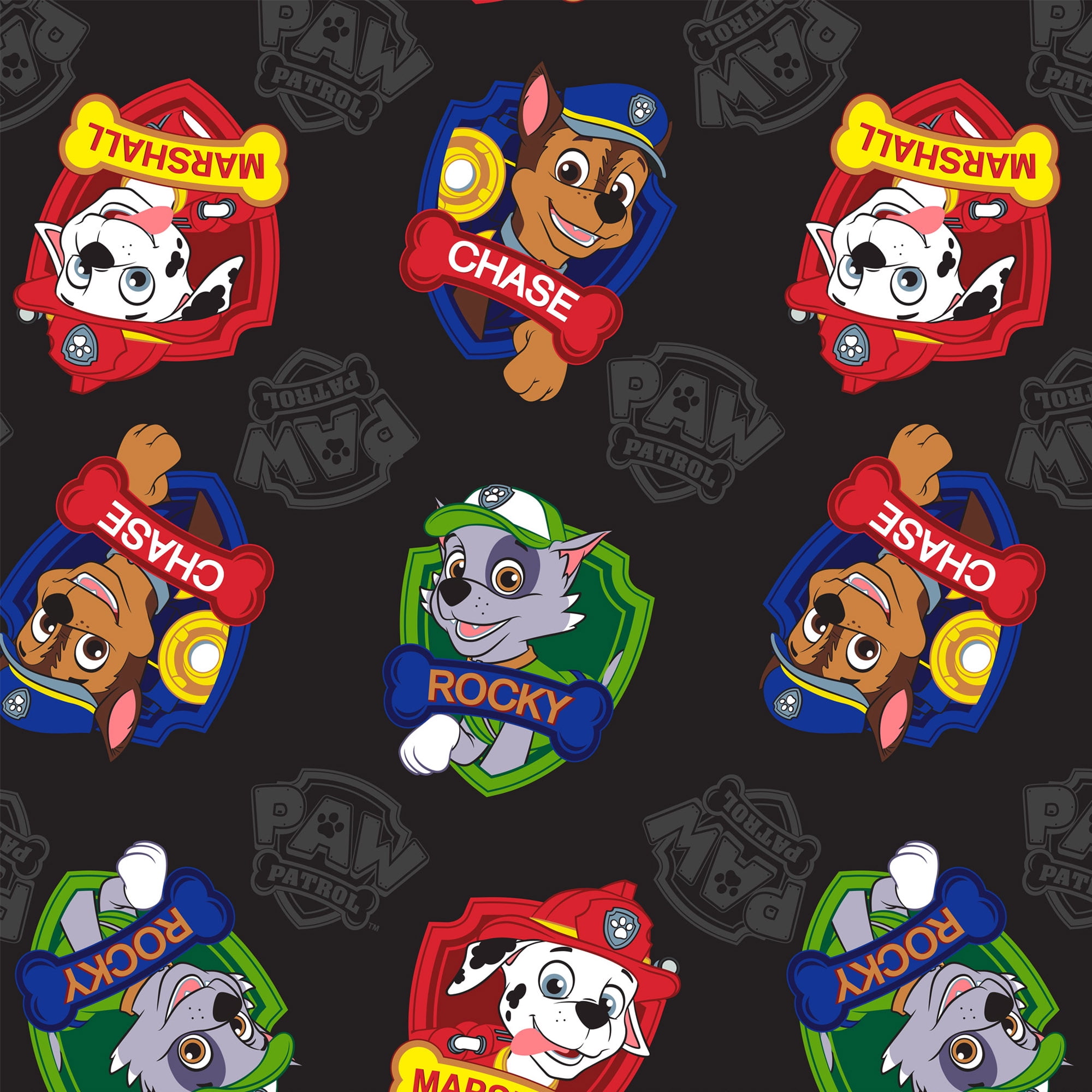 Paw Patrol 1.5 Yards 100% Polyester Heavenly Plush Marshall, Chase and ...