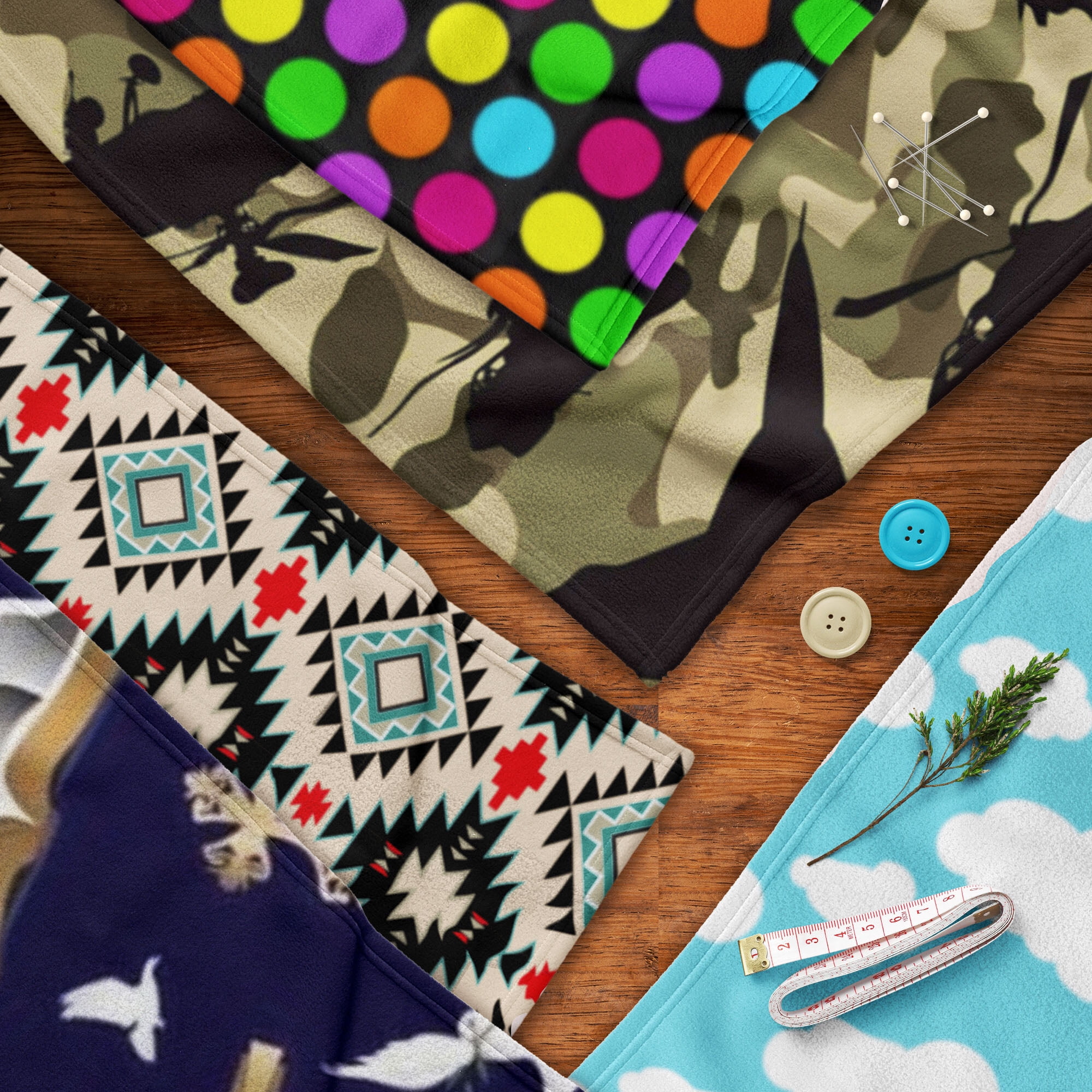 David Textiles Assorted Blizzard Fleece Crafting Fabric, by the Yard ...