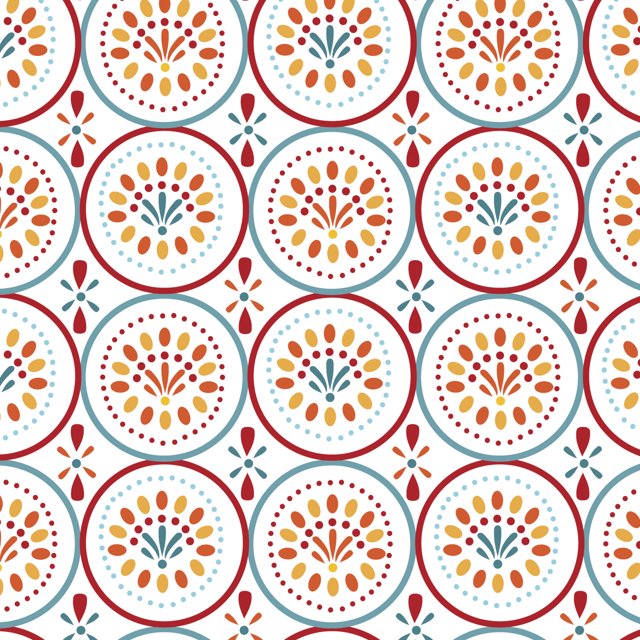 David Textiles Cotton 36" x 44" Folk Floral Charm Collection Pre-Cut ...