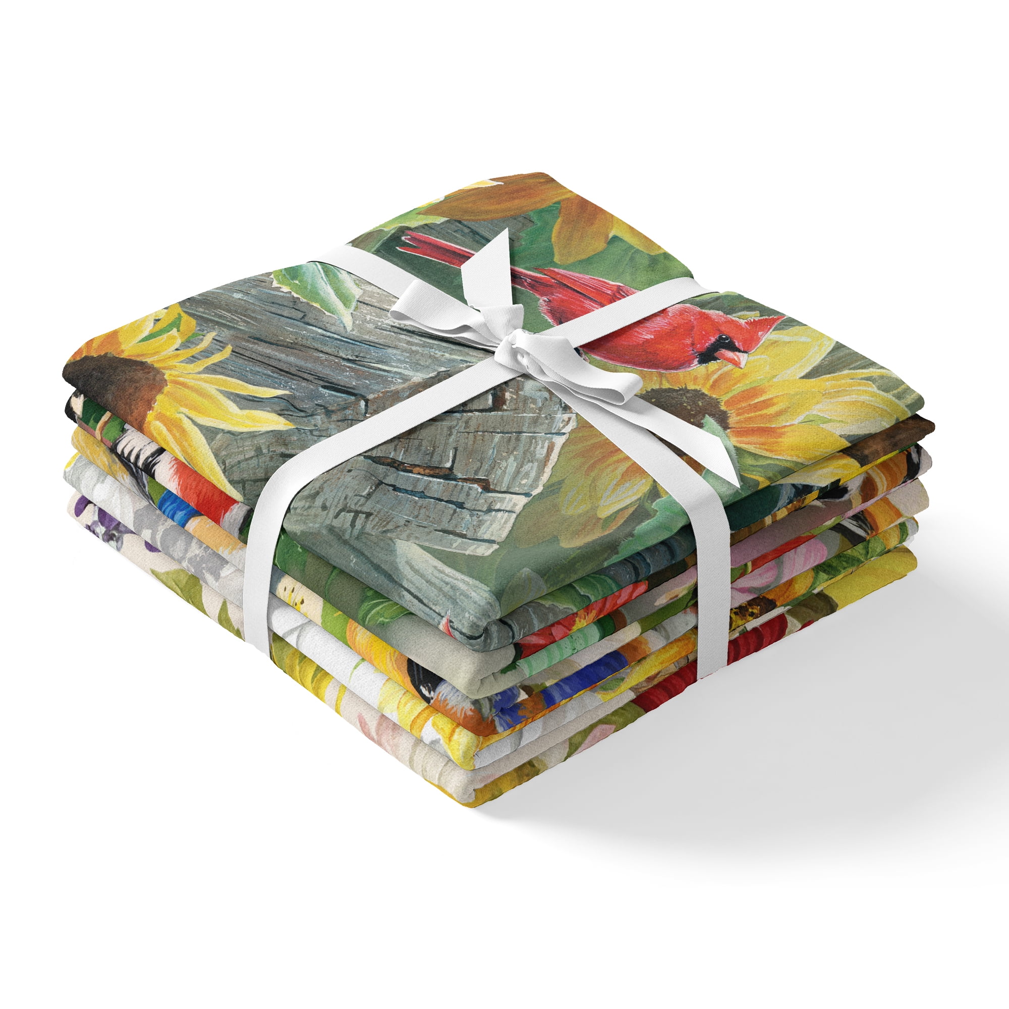 David Textiles 21" x 18" Cotton Spring Fat Quarter Precut Bundle, 5 ...