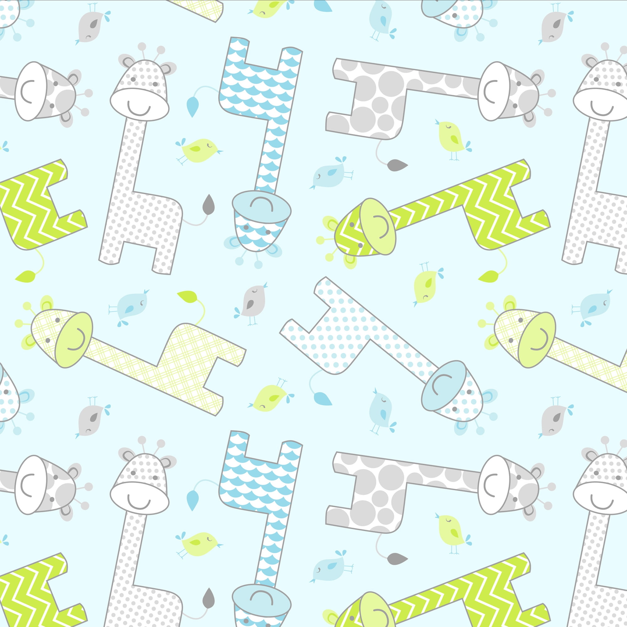 David Textiles, Inc. Flannel Pre-Cut Fabric Giraffe Fabric, per Yard ...