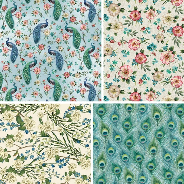 David Textiles Peacock Arbor 1 Yd. Precut Cotton Fabric - Walmart.com