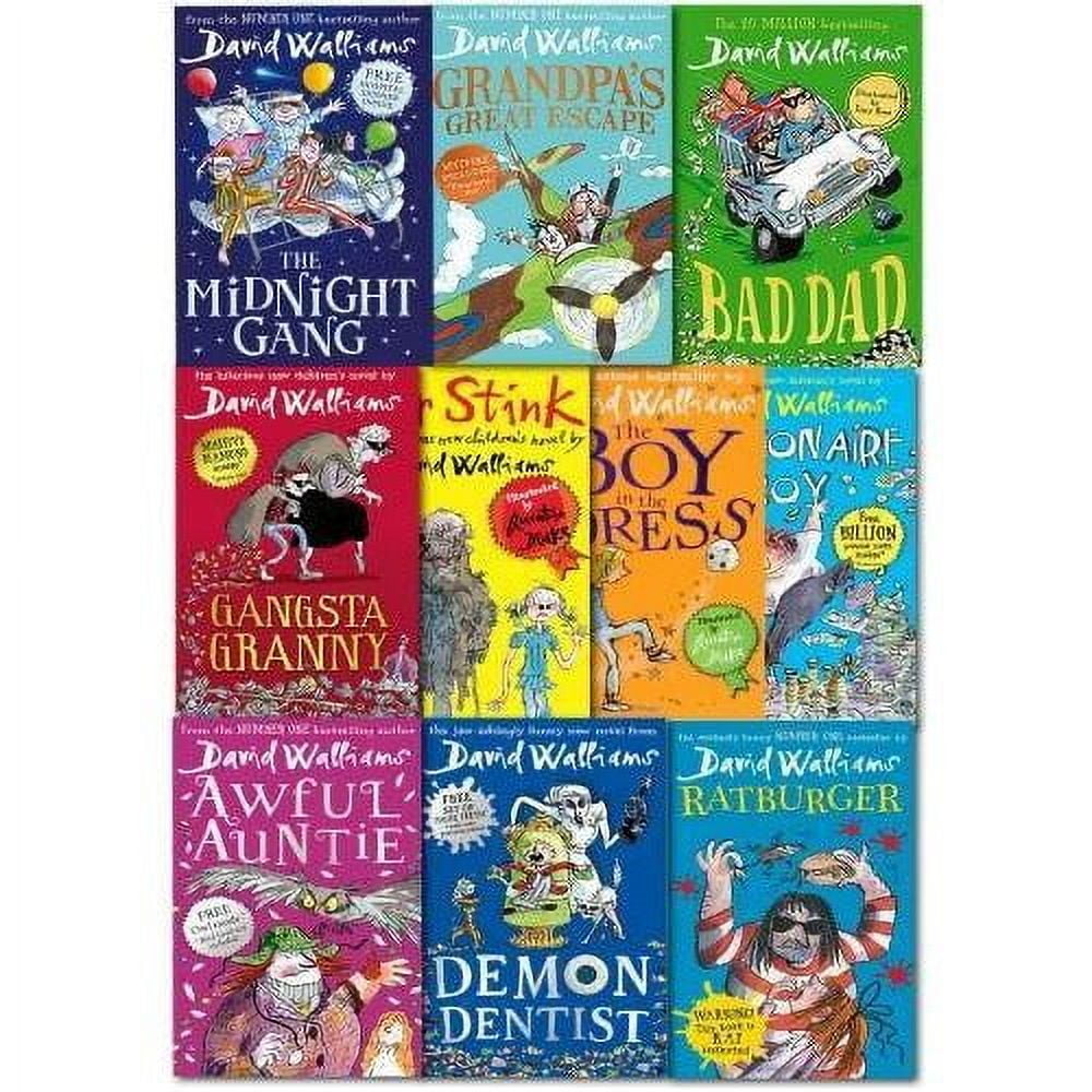 David Walliams 10 Books Collection Set Bad Dad, Midnight Gang, Grandpa ...