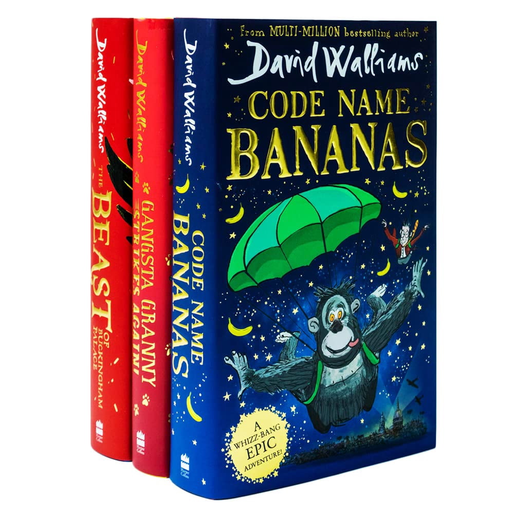 David Walliams 3 Books Set Collection (Code Name Bananas, Gangsta ...