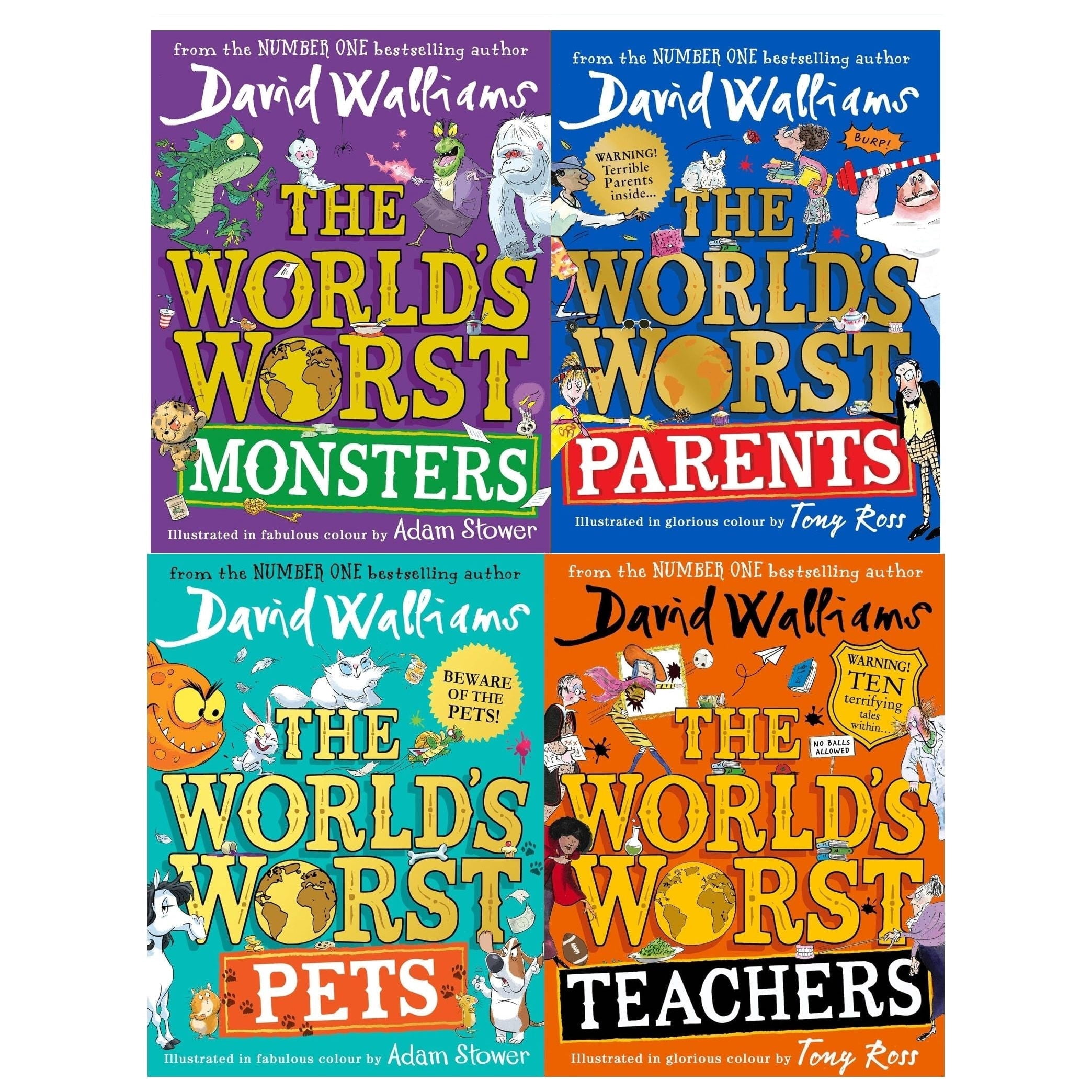 David Walliams Collection 4 Books Set (The Worlds Worst Teachers, The ...