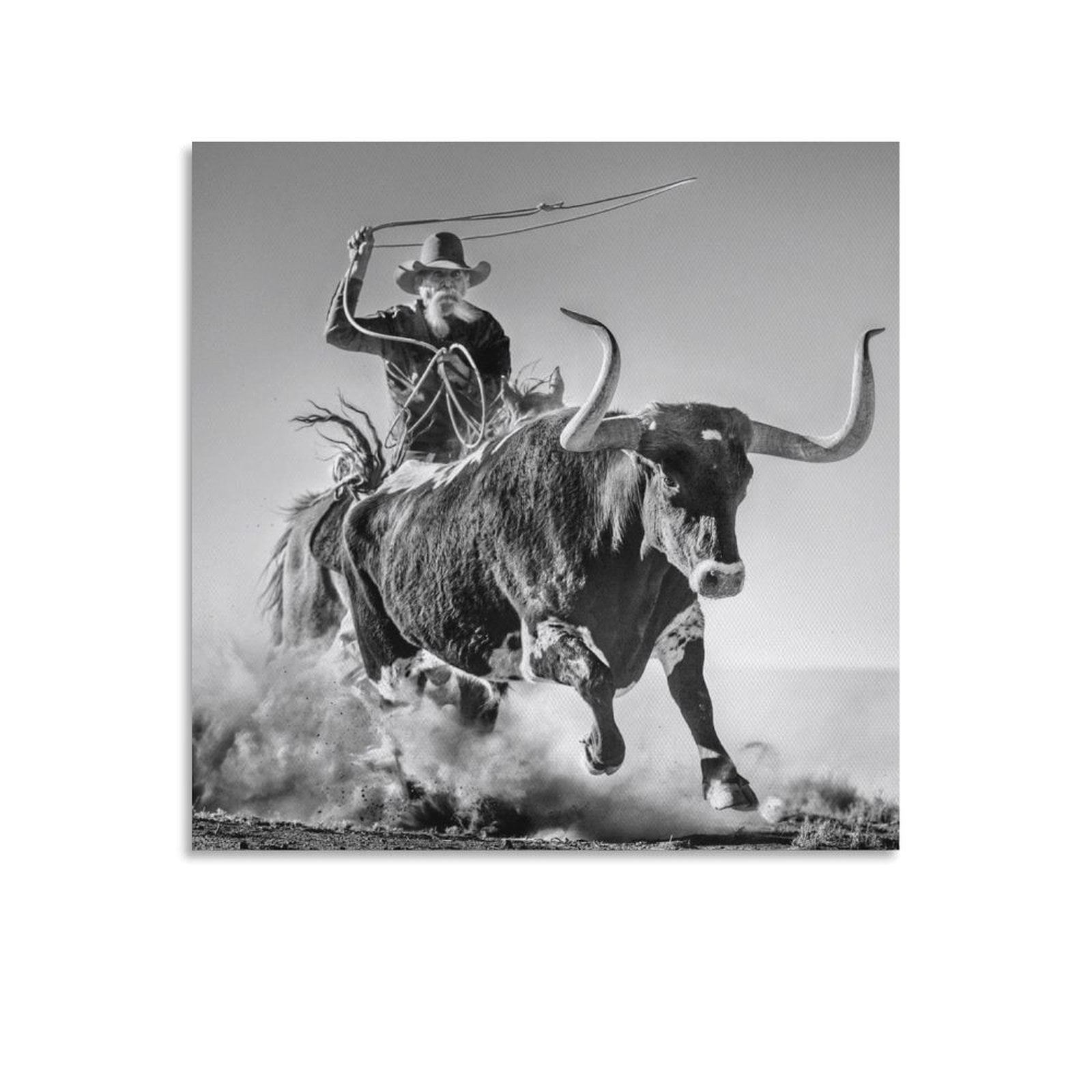 David Yarrow-Ain't My First Rodeo-wildlife Black And White Art Poster ...