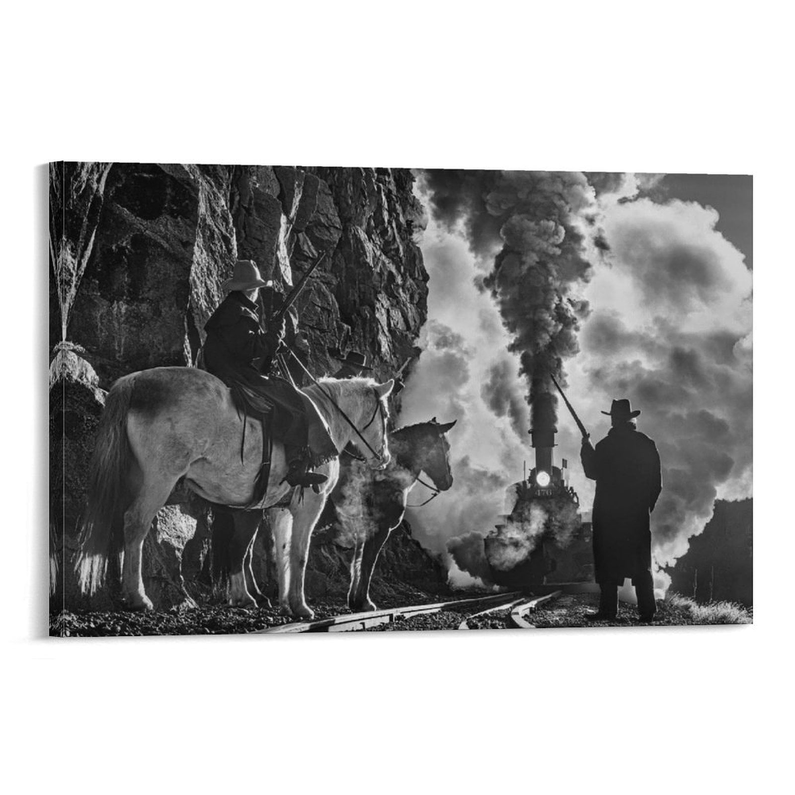 David Yarrow-The Iron Horse-wildlife Black And White Art Poster ...