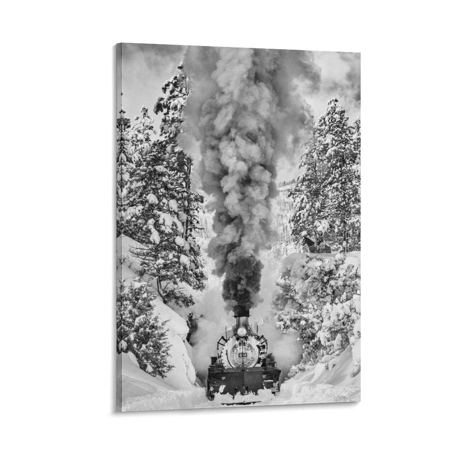 David Yarrow-steam Train-wildlife Black And White Art Poster Art Poster ...