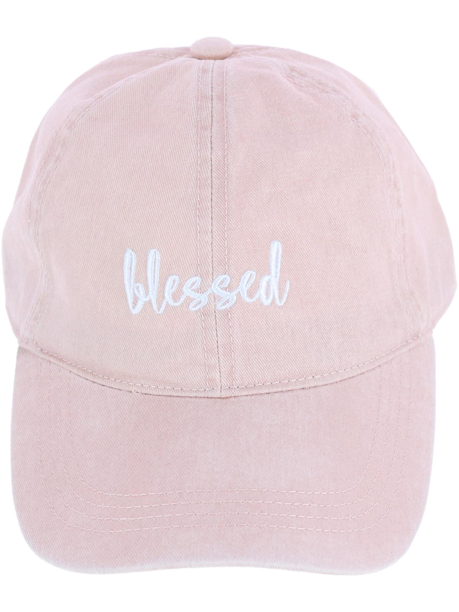 David & Young Blessed Embroidered Denim Baseball Cap Hat (Women ...
