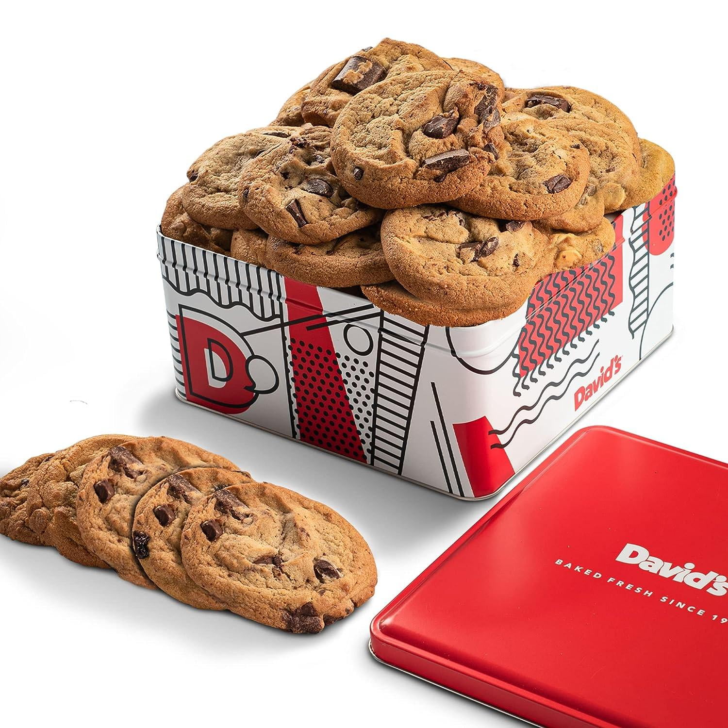 David's Cookies 2lbs Chocolate Chunk Fresh Baked Cookies - Handmade and ...