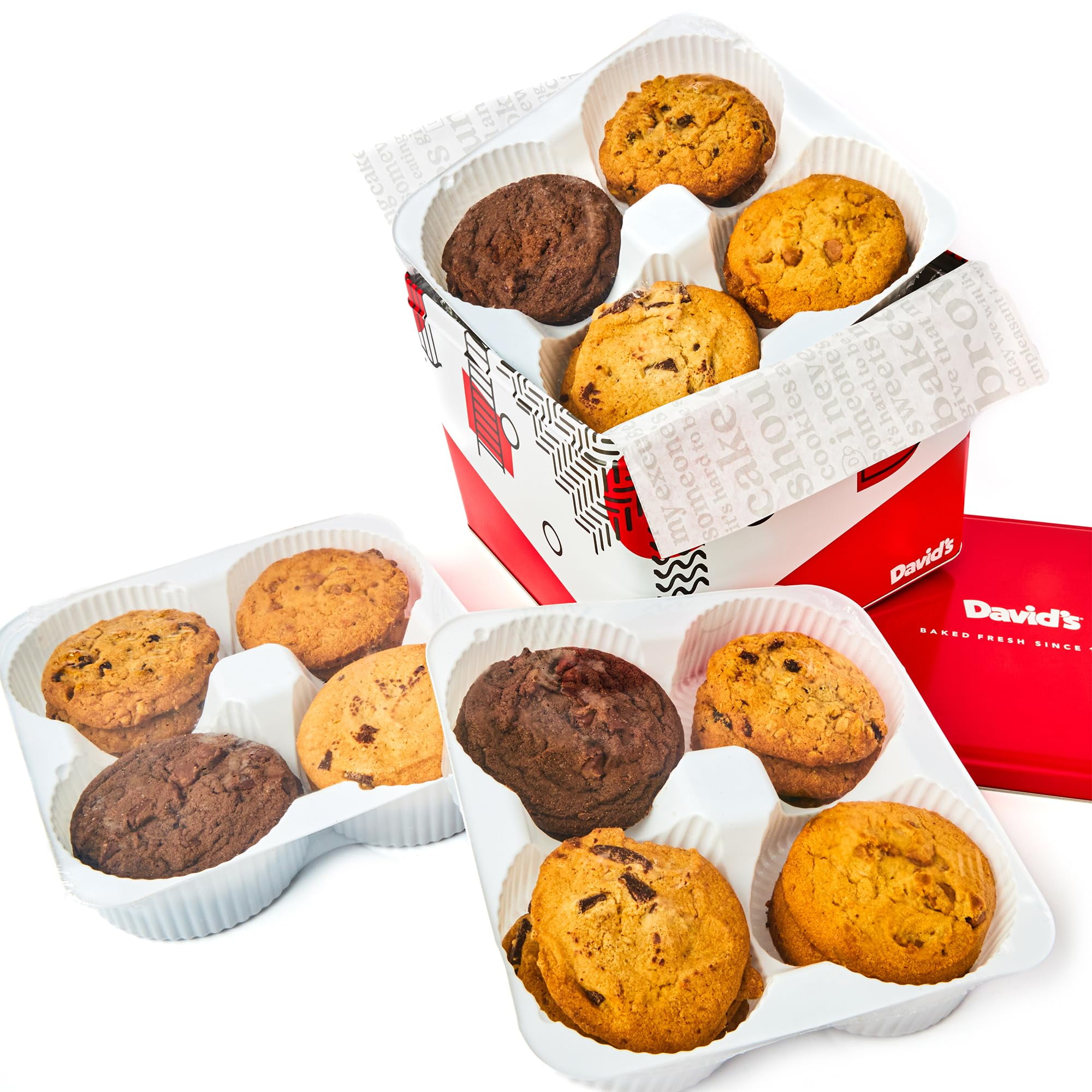 David's Cookies Assorted Cookies BDF32 Tin Party Pack - Handmade With ...