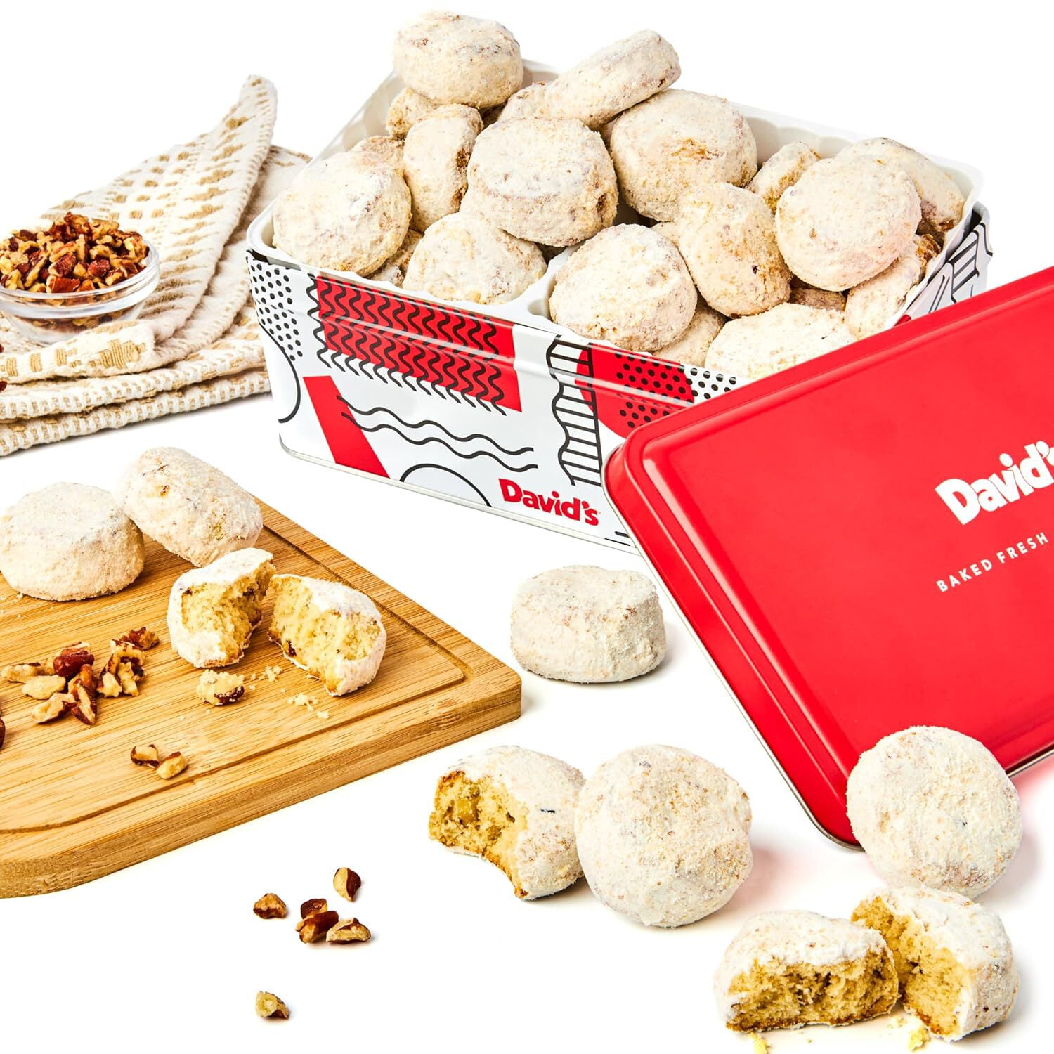 David's Cookies Butter Pecan Meltaways Sweet Sampler Tin - Butter ...