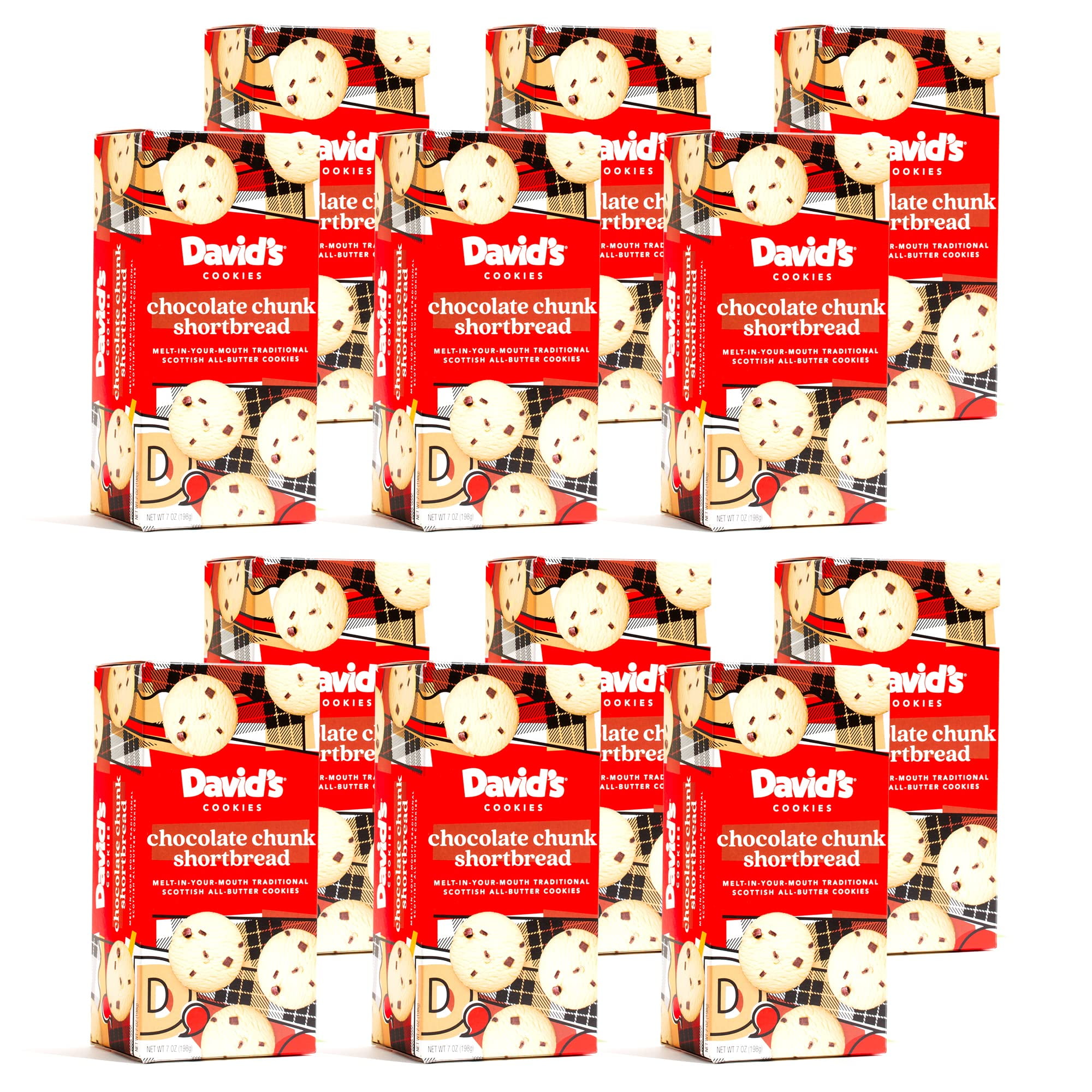 David’s Cookies Chocolate Chip Shortbread Cookies 12 Pack – Yummy ...