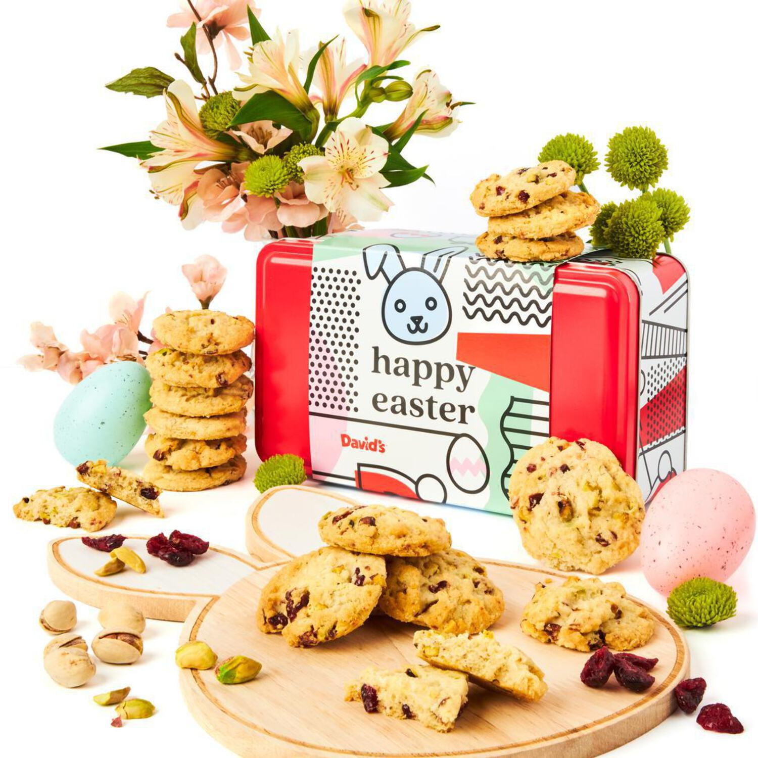 David's Cookies Cranberry Pistachio Biscuits Sweet Sampler in Happy ...