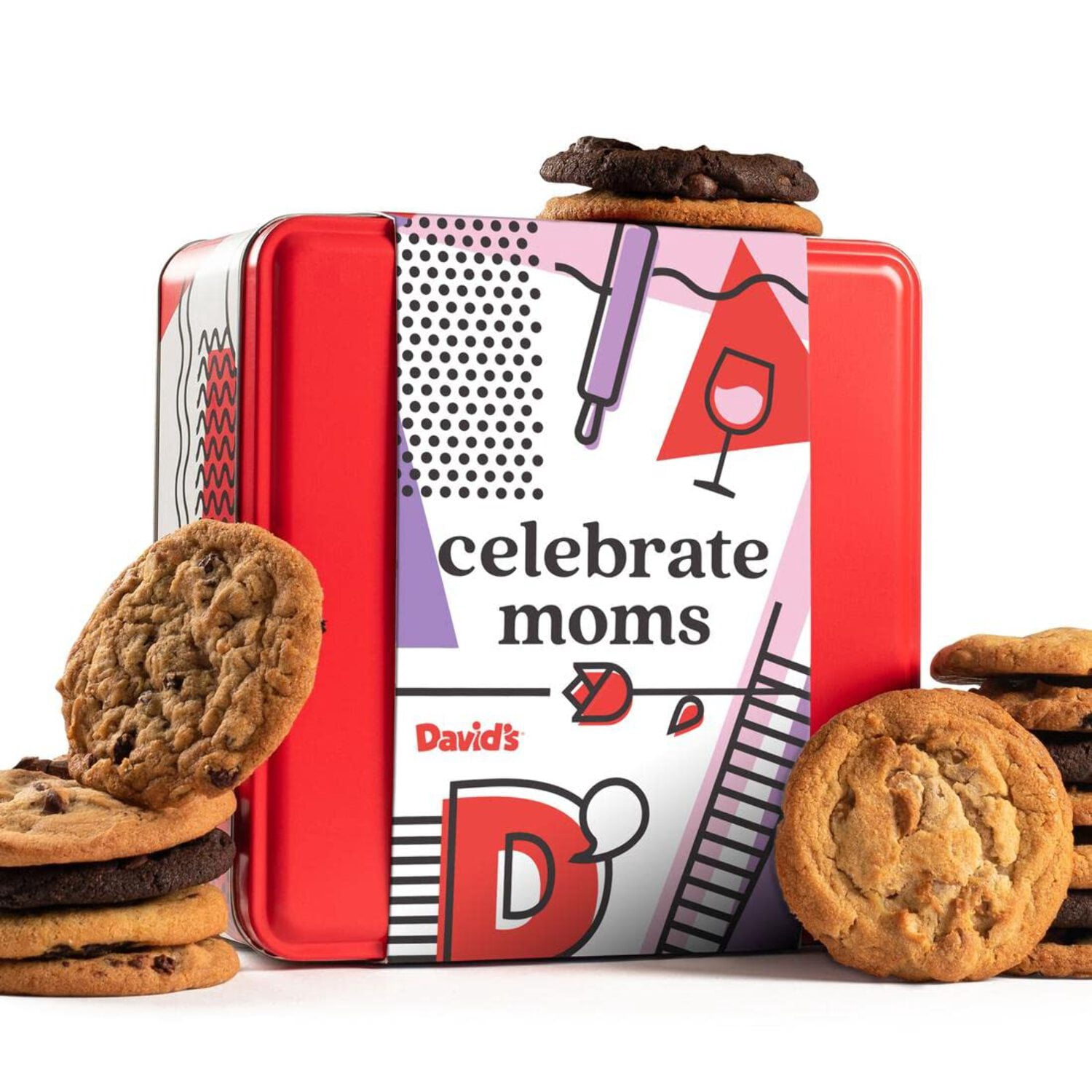 David's Cookies Fresh Baked Assorted Cookies In Celebrate Moms Themed ...