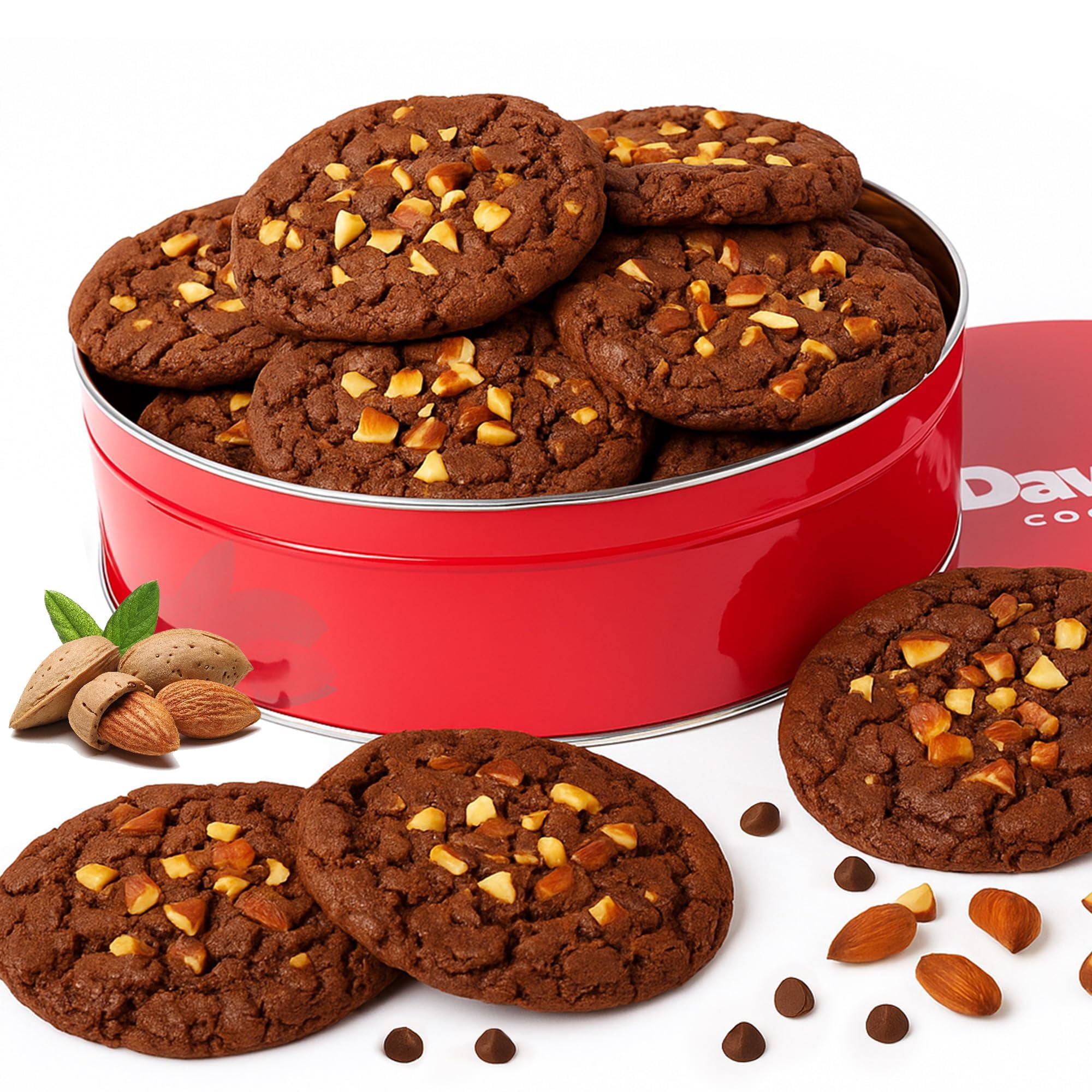 David's Cookies Fresh Baked DEF29 Decadent Jumbo Almond Cookies - 2lb ...