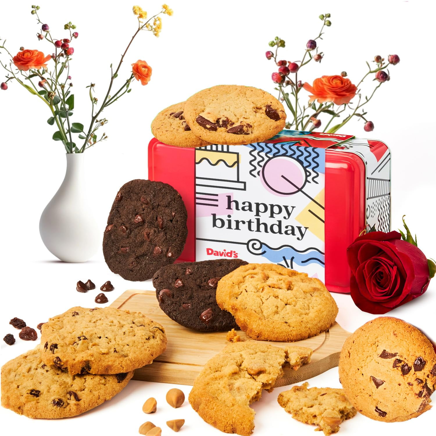 David’s Cookies Happy Birthday BDF32 Assorted Cookies Gift Fresh Baked ...