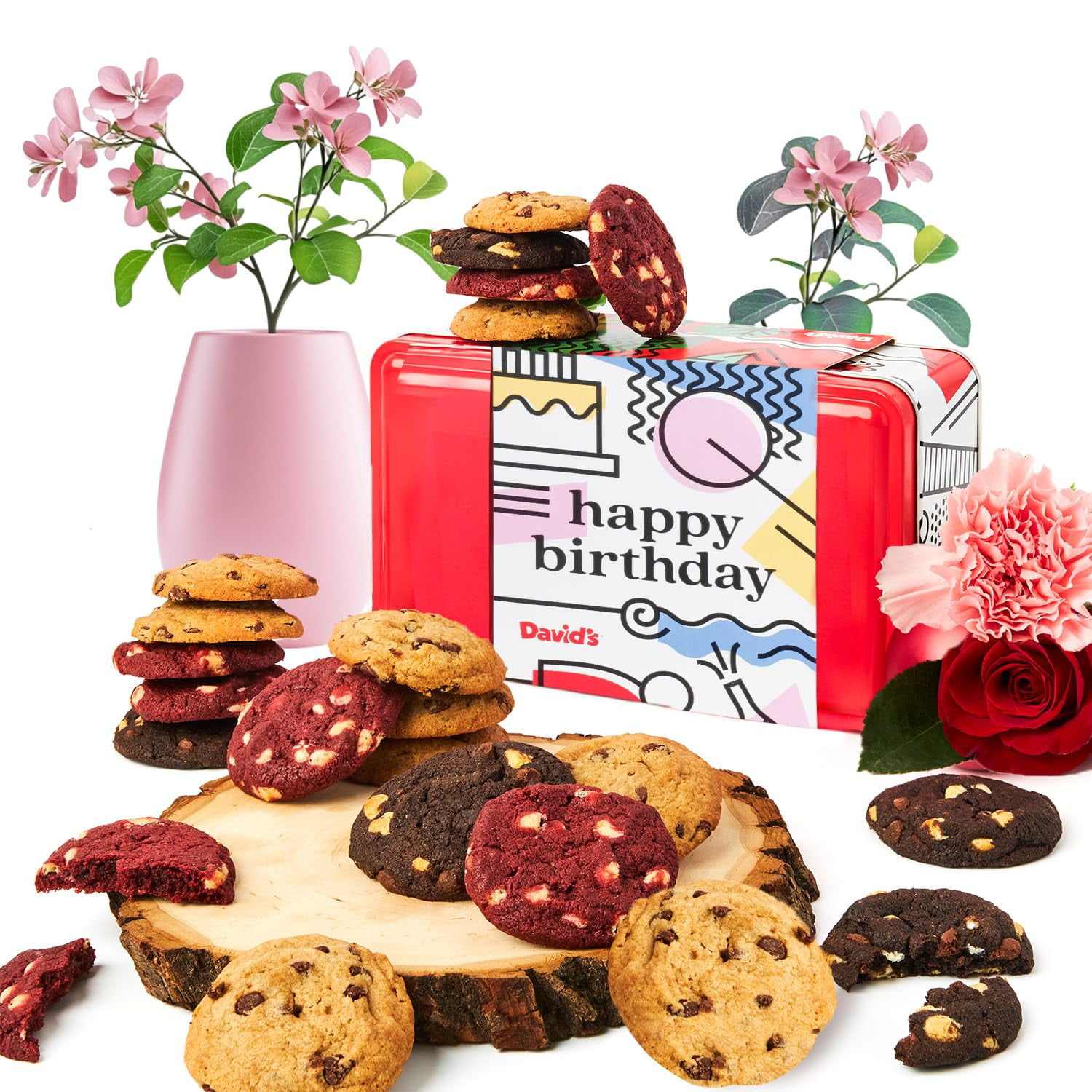 David’s Cookies Happy Birthday BDF32 Mini Cookies Gift Fresh Baked ...