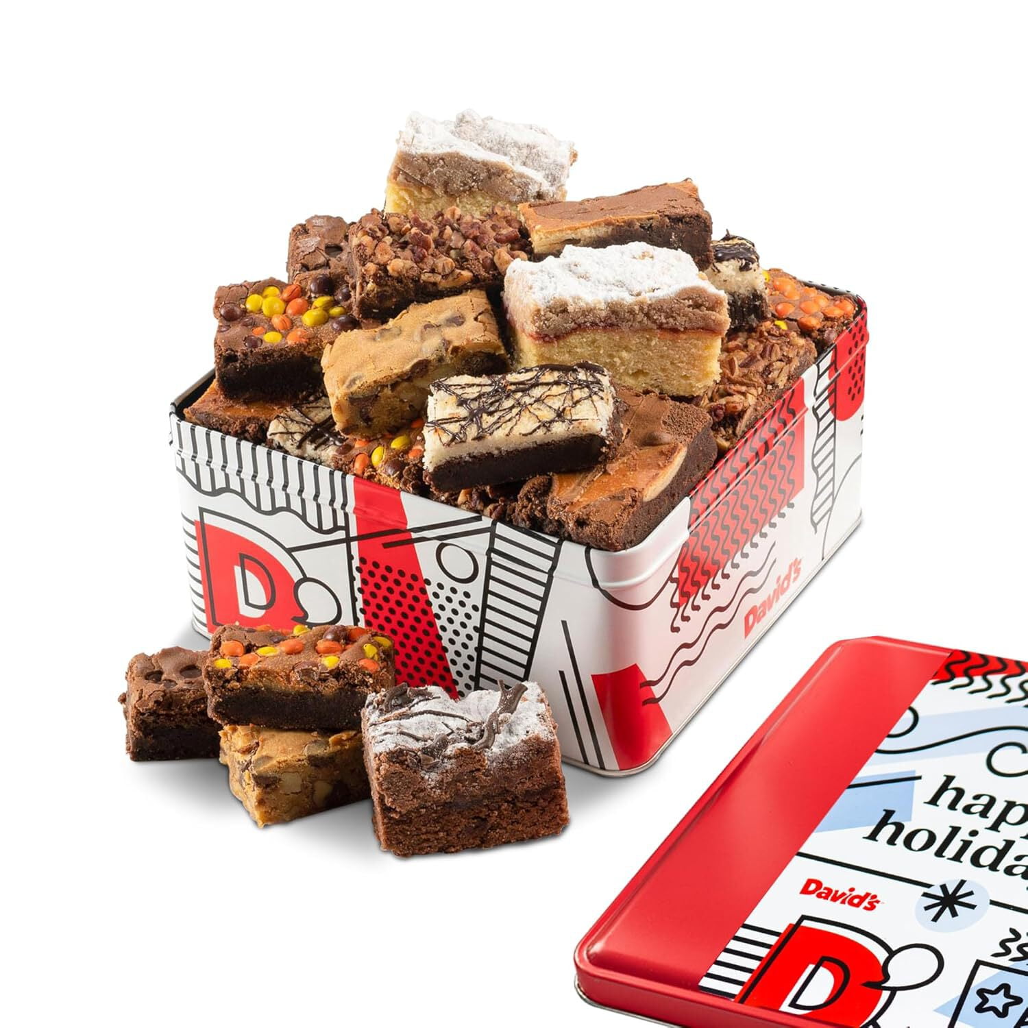 David's Cookies Happy Holidays Assorted Brownies & Crumb Cake Gift ...