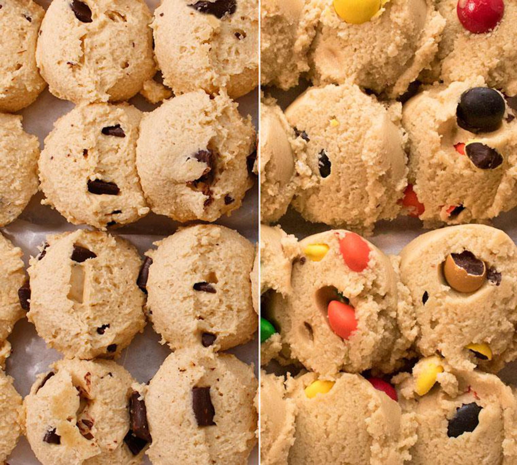 David's Cookies Preformed Frozen Cookie Dough Chocolate Chunk & Candy ...