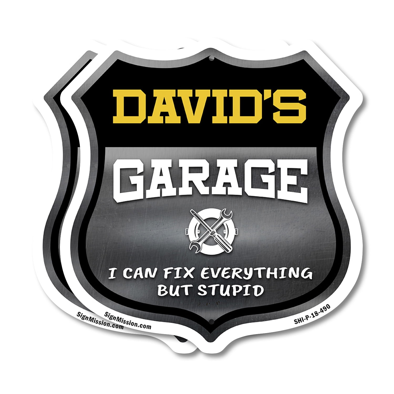 David's Garage I Can Fix Everything But Stupid (2 Pack) 18 inch X 18 ...