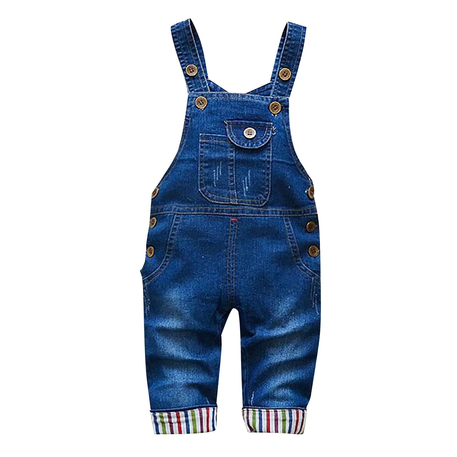 DavidCloth Boys/Girls Adjustable Denim Pants Cute Linen Baby Clothes ...
