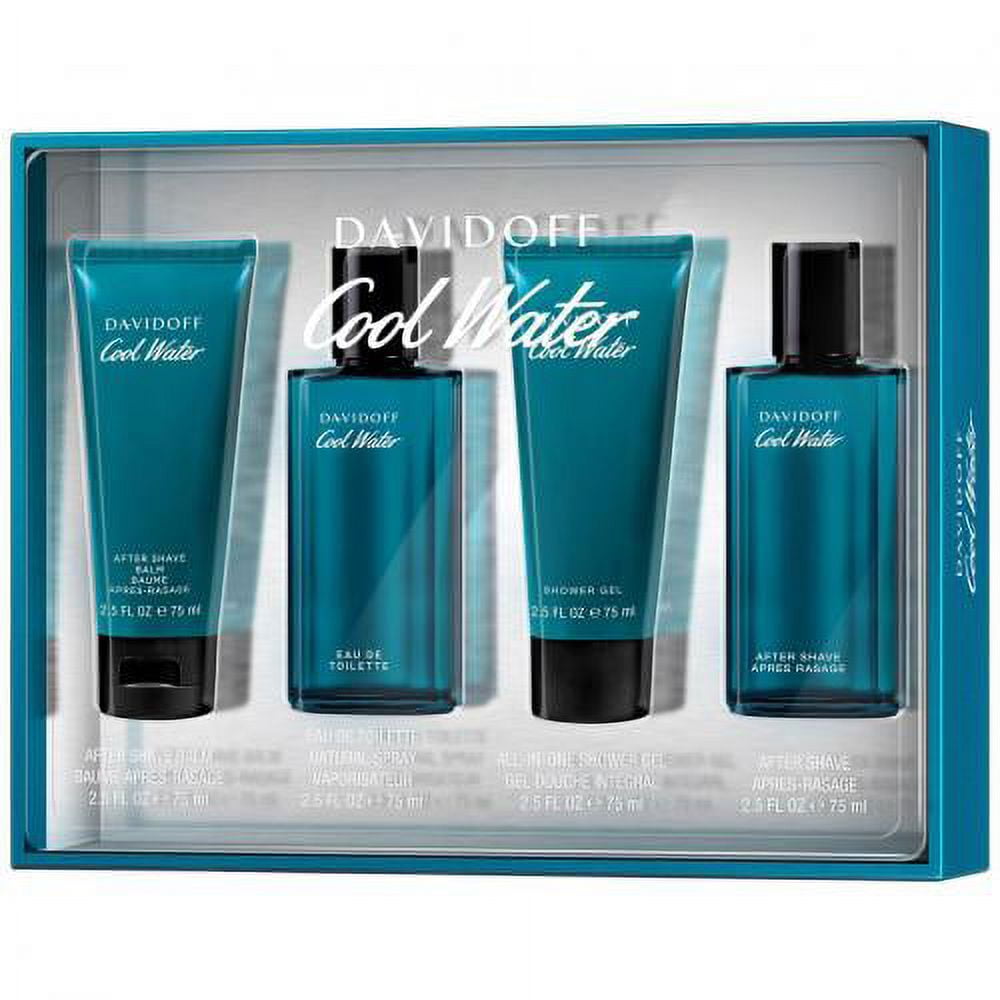 Davidoff Cool Water Men's Fragrance Holiday Gift Set, 4 Piece - Walmart.com