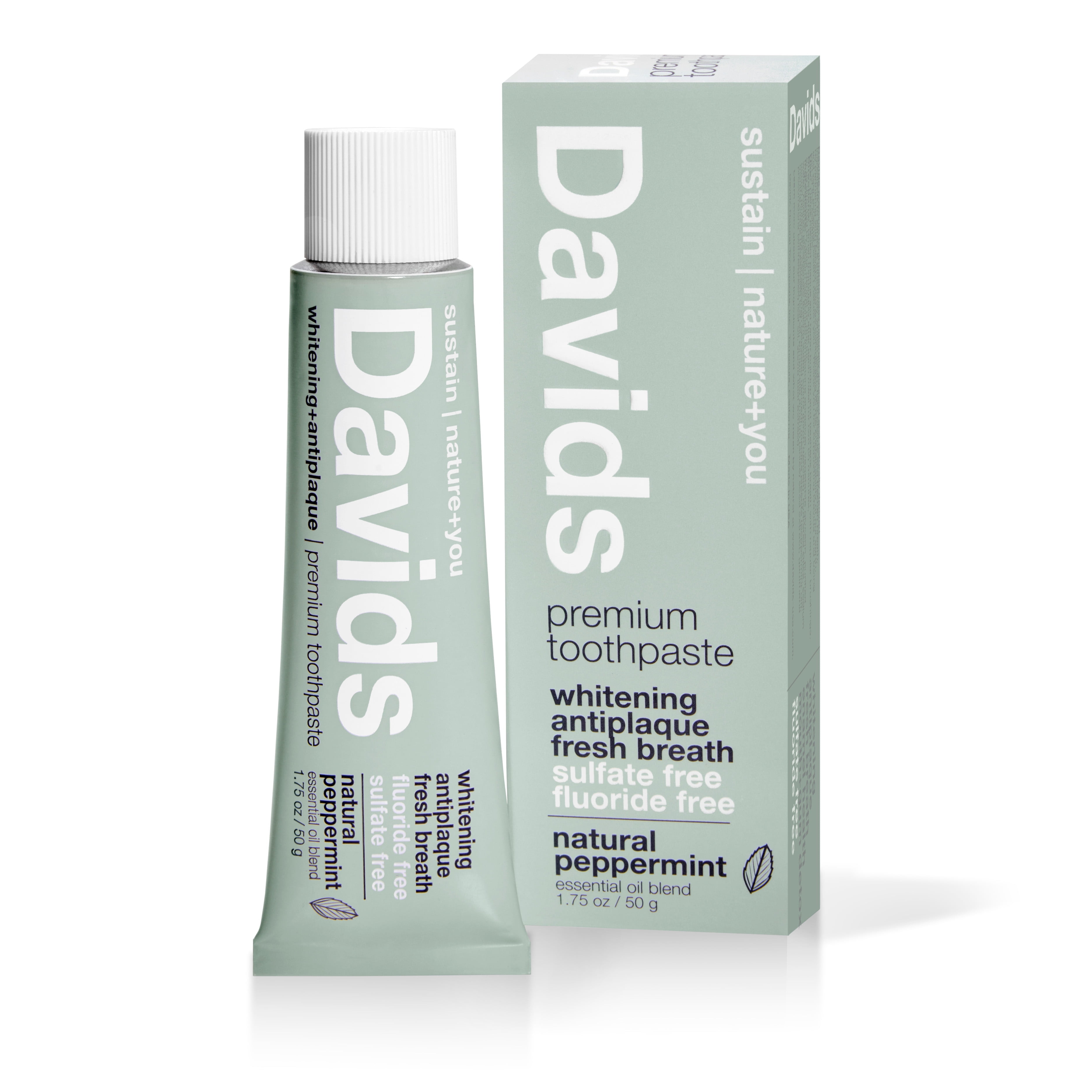 Davids Premium Toothpaste, Peppermint, Travel Size 1.75 OZ - Walmart.com