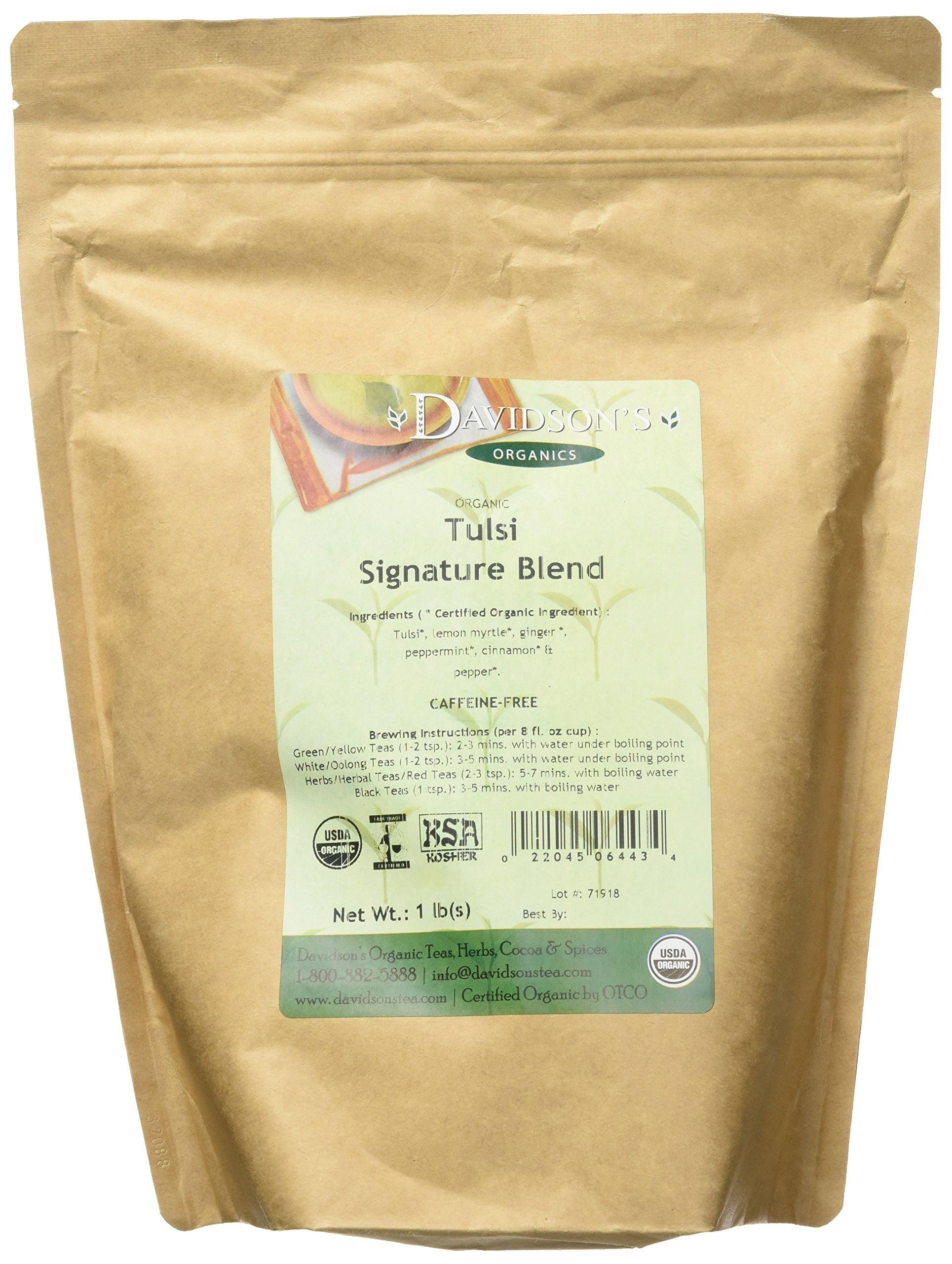Davidson's Organics, Tulsi Signature Spice, Loose Leaf Tea, 16-Ounce ...
