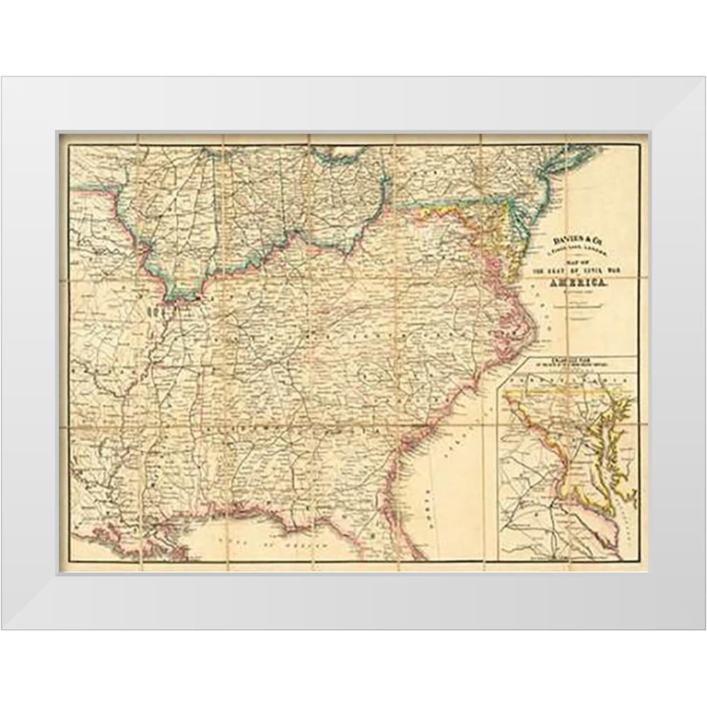 Davies and Co. 14x11 White Modern Wood Framed Museum Art Print Titled ...