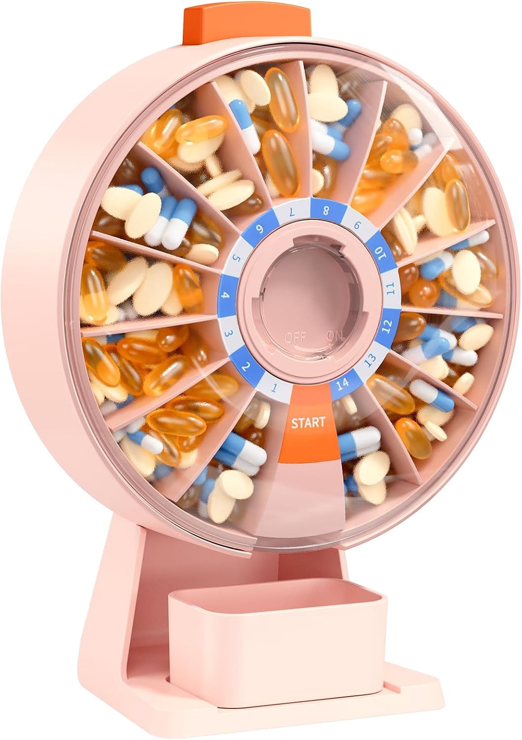 Daviky Pill Dispenser Daily, Large Pill Organizer with Wall-Mounted or ...