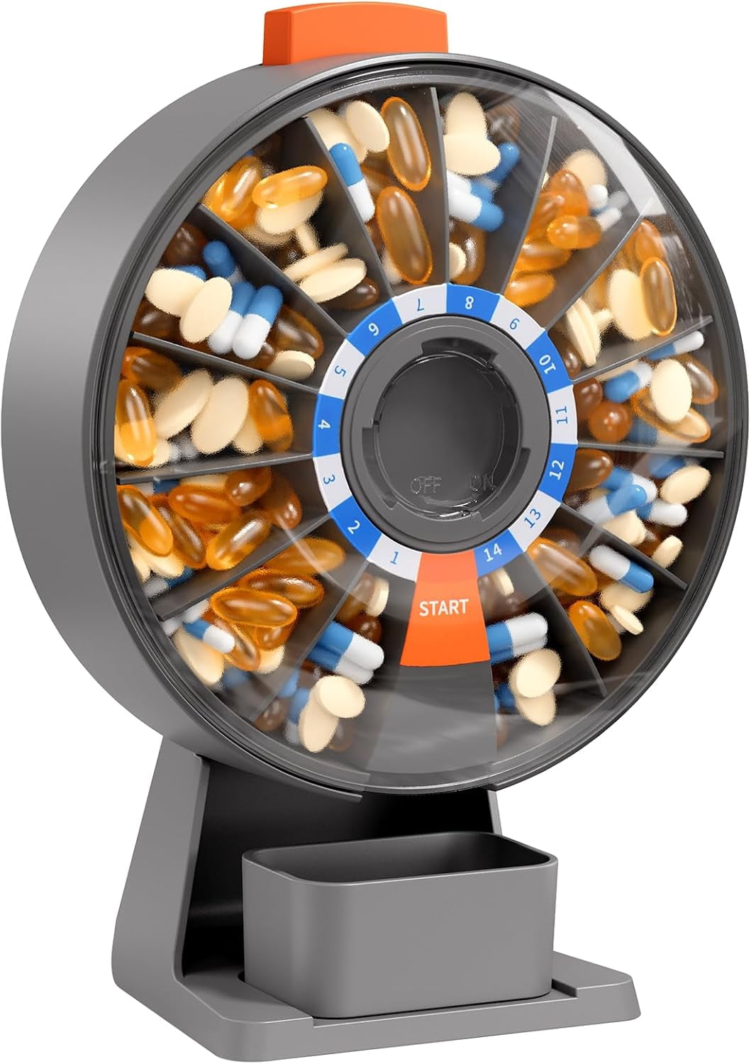 Daviky Pill Dispenser Daily, Large Pill Organizer with Wall-Mounted or ...