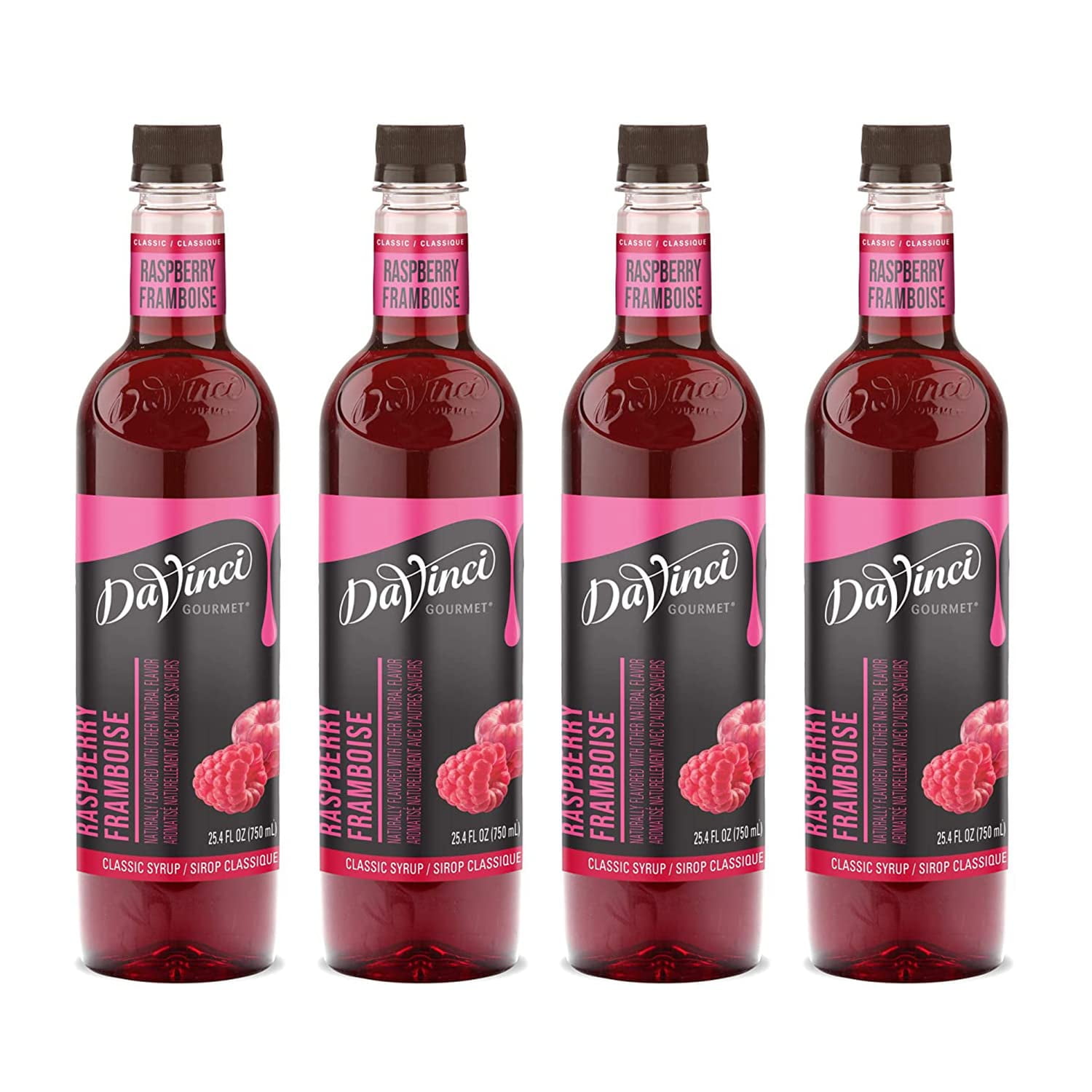 Davinci Gourmet Classic Raspberry Syrup, 25.4 Fl Oz (Pack Of 4 ...