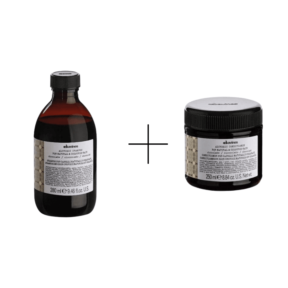 Davines Alchemic Chocolate Shampoo 280ml + Davines Alchemic Chocolate ...