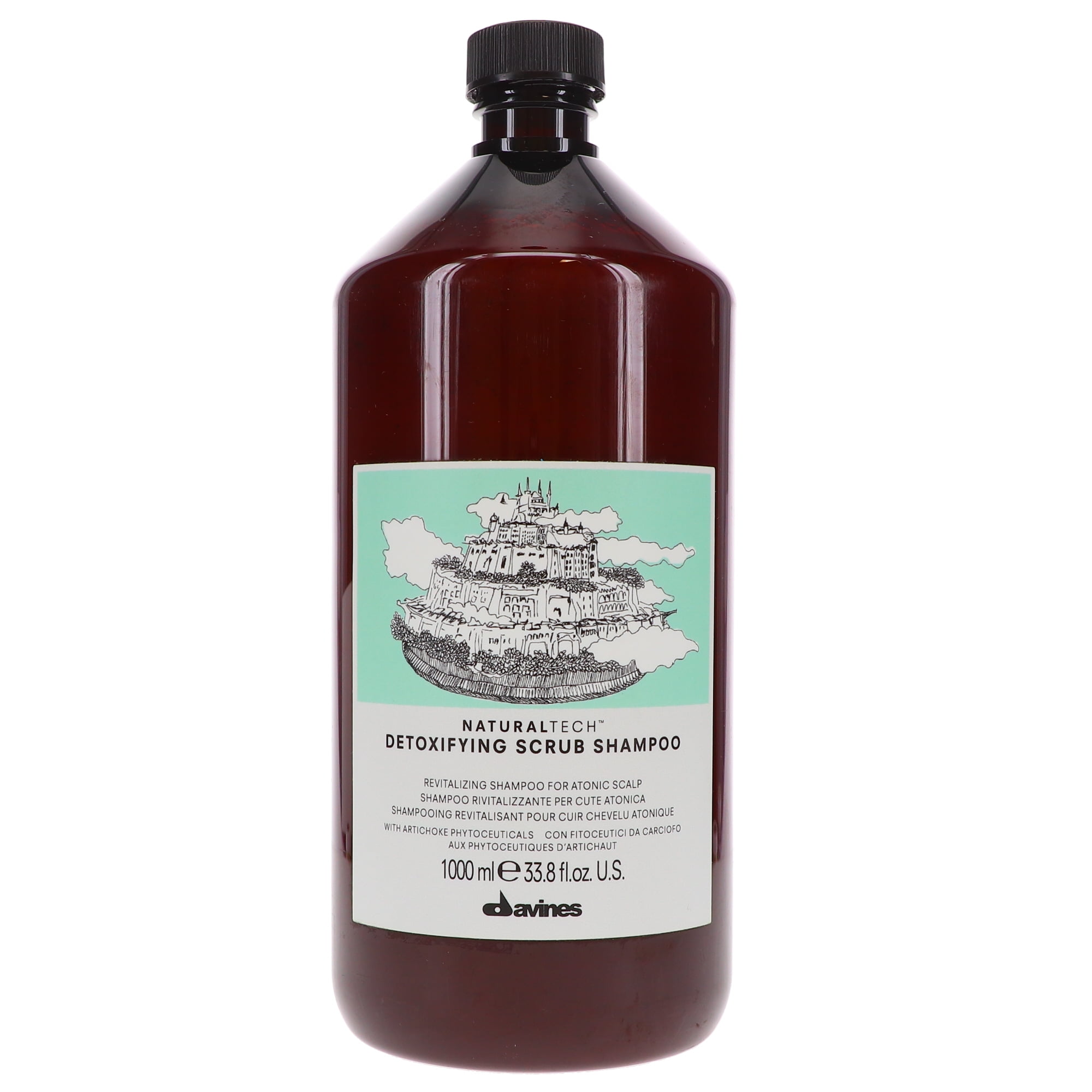 Davines Detoxifying Scrub Shampoo 33.8 oz. for Deep Cleansing and Clarifying - Walmart.com